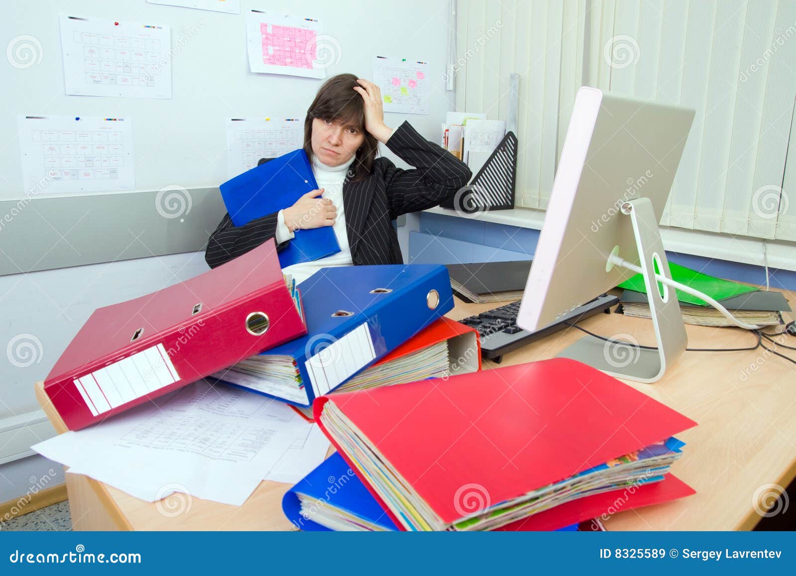 Tired the Employee of Office Stock Image - Image of pain, female: 8325589