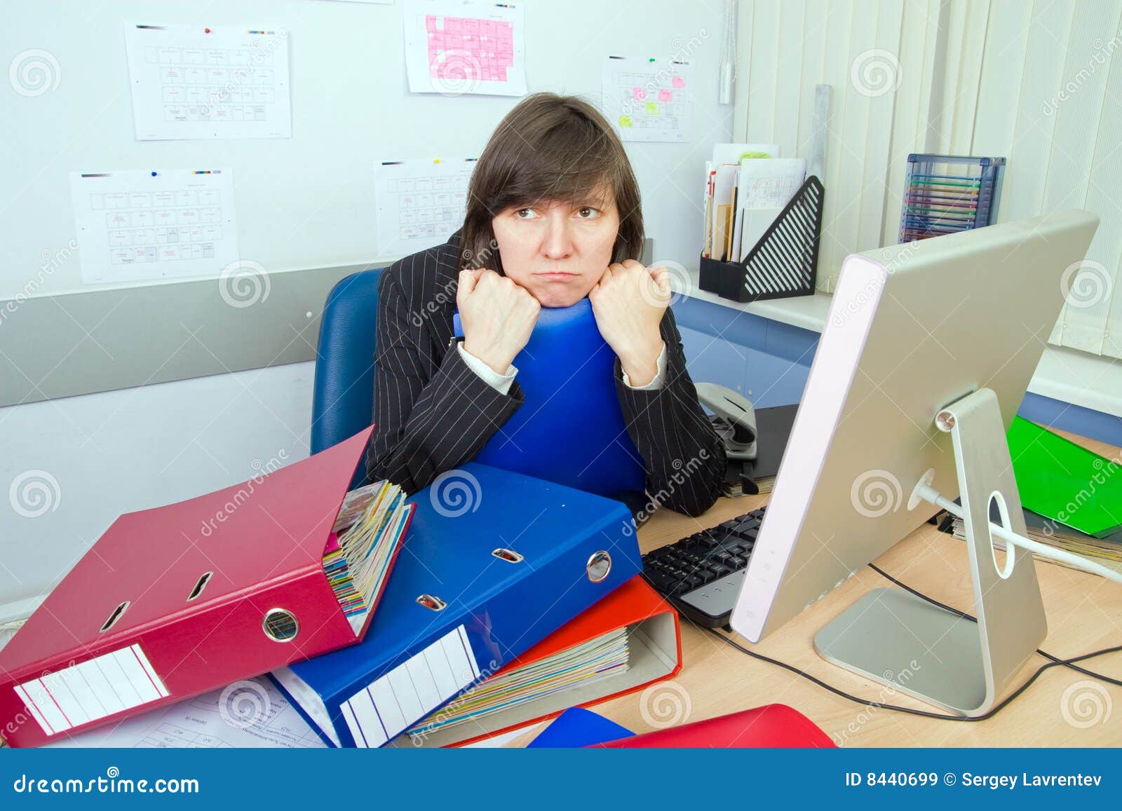 Tired the Employee of Office Stock Image - Image of people, female: 8440699