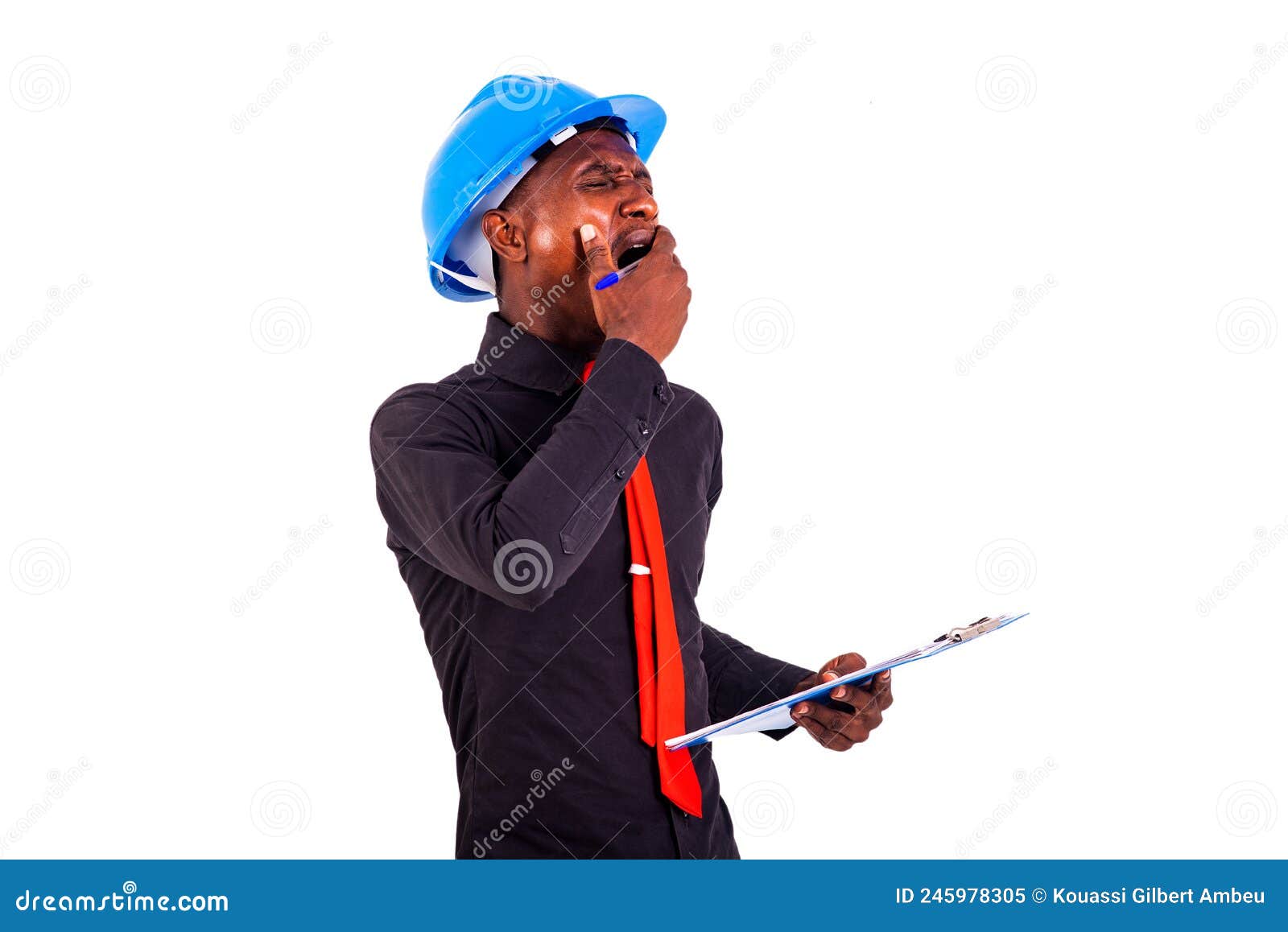Tired engineer man yawning stock image. Image of document - 245978305 Tired engineer man yawning stock image. Image of document - 245978305