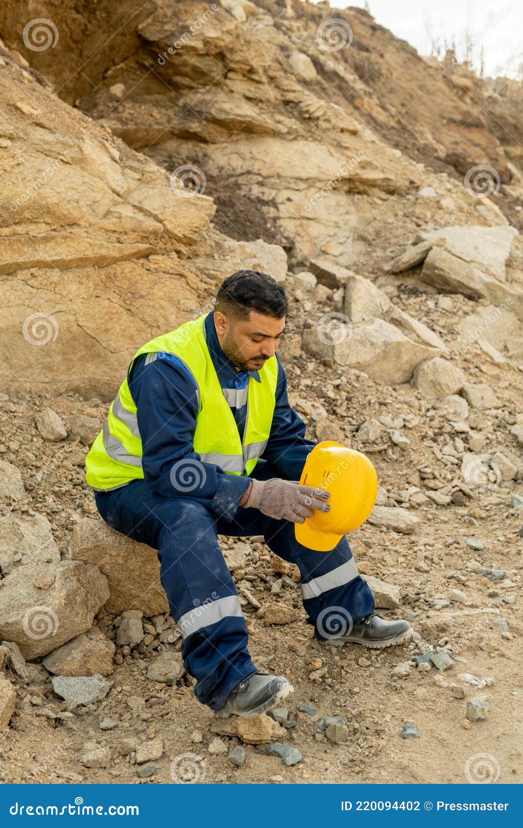 Tired Engineer in Uniform Having Rest at Break Stock Photo - Image of ...