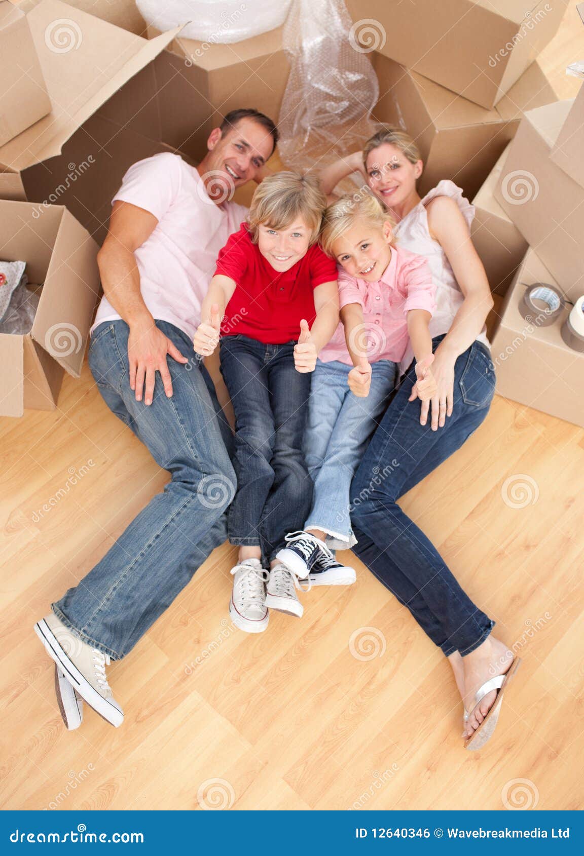 Tired Family Sleeping Lying on the Floor Stock Photo - Image of estate ...