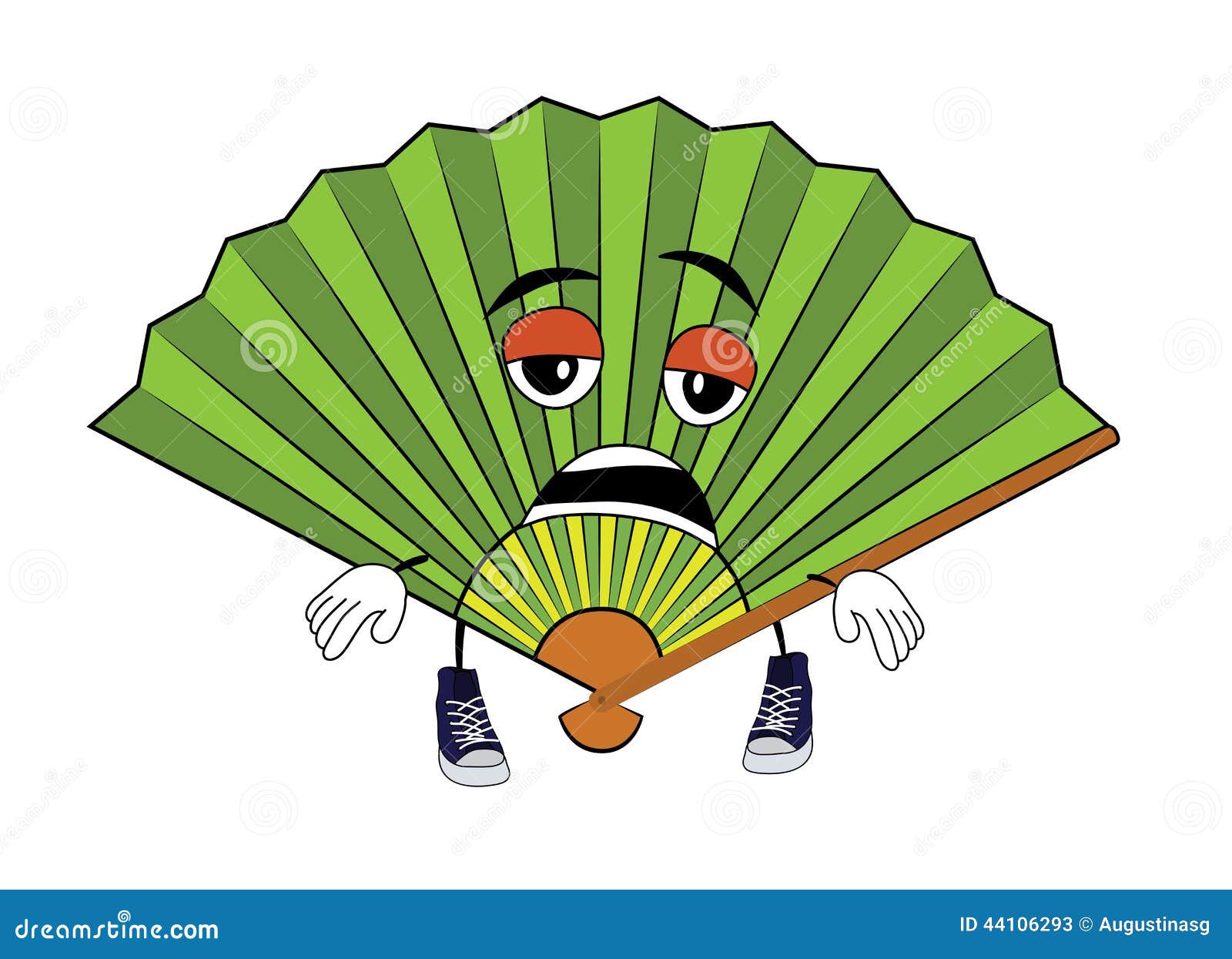 Tired fan cartoon stock illustration. Illustration of wide - 44106293