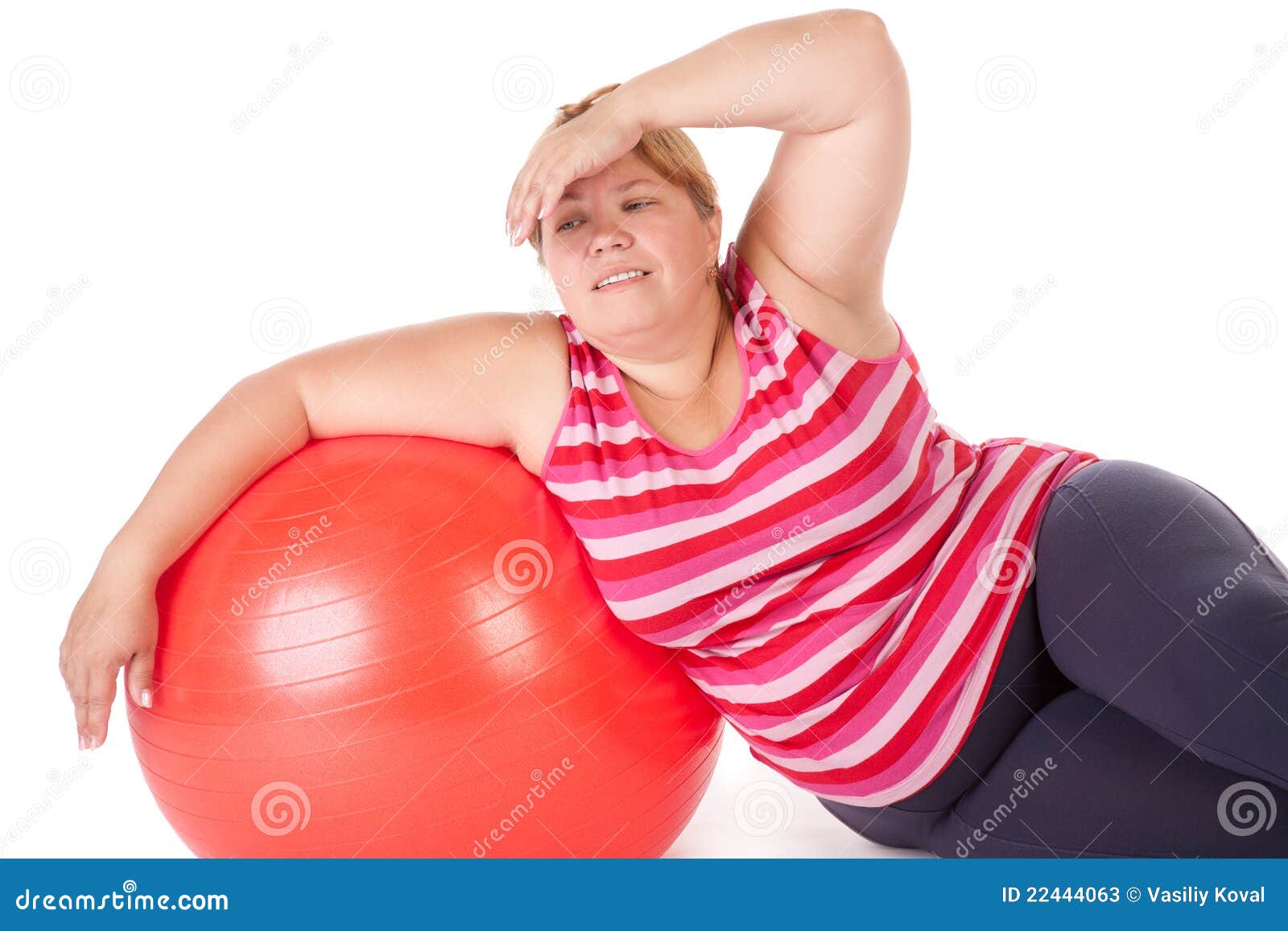 Tired fat woman stock image. Image of overweight, exercise - 22444063