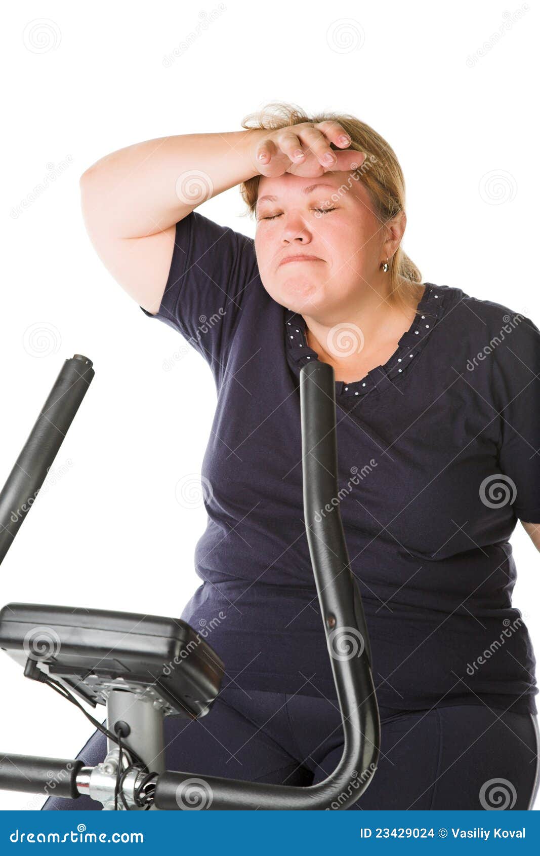 Tired fat woman stock photo. Image of obese, person, stretch - 23429024