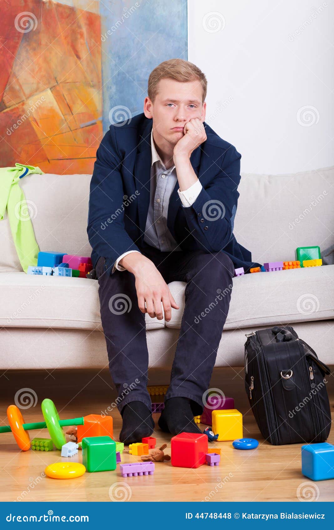Tired Father before Going To Work Stock Photo - Image of diligence ...