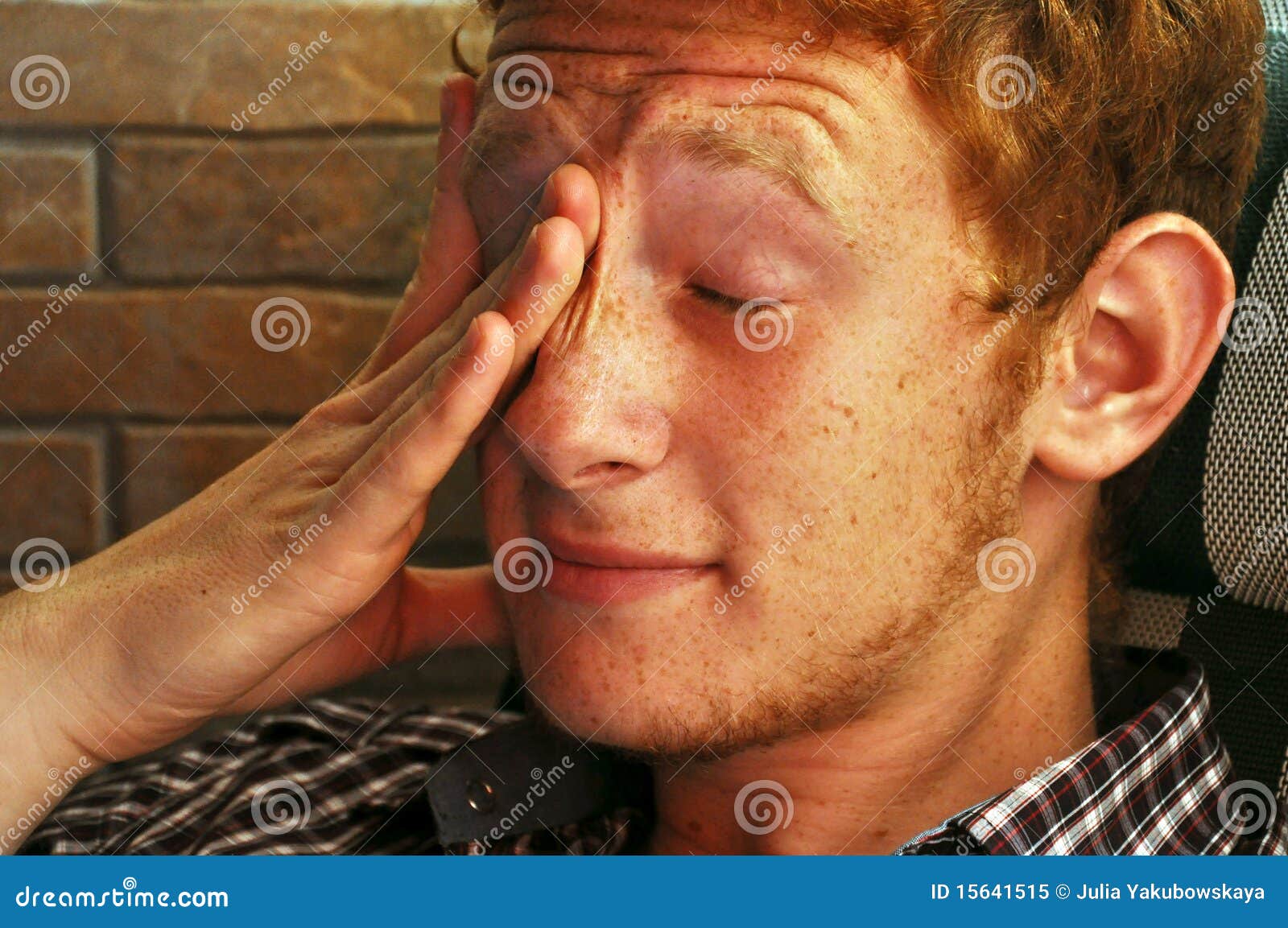 Tired ginger boy stock image. Image of problematic, problem - 15641515