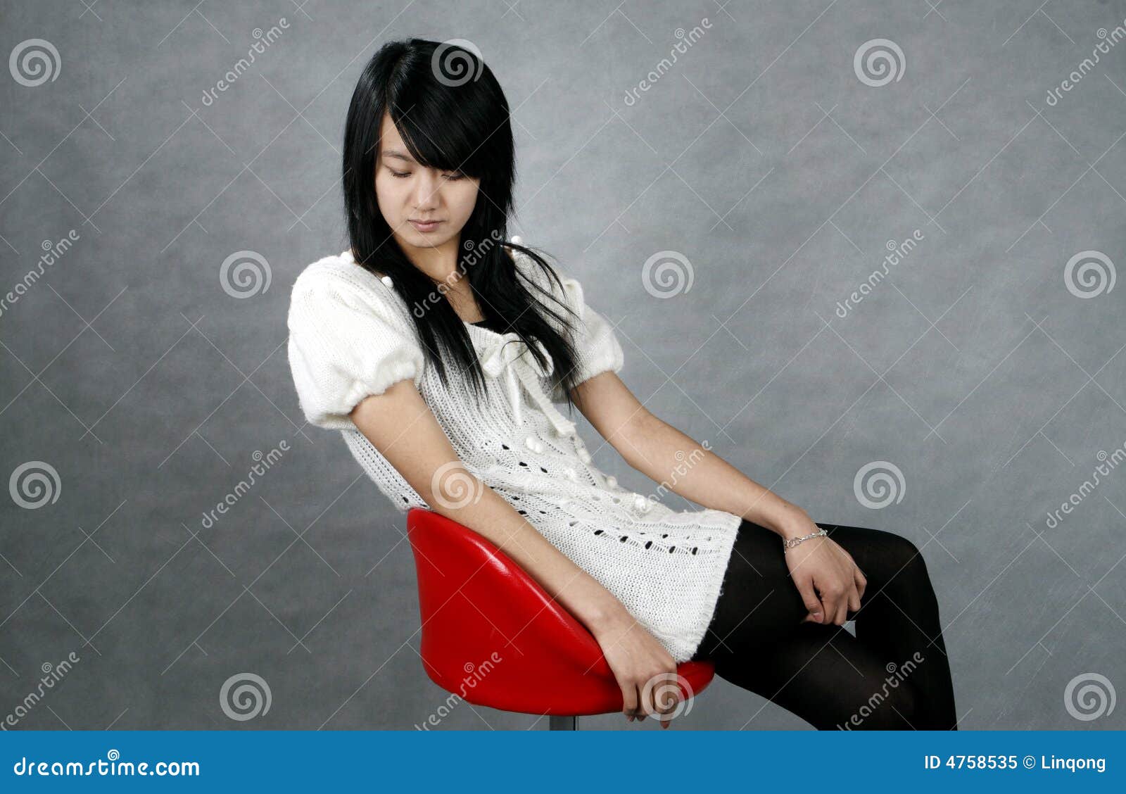 Tired girl . stock image. Image of health, china, girl - 4758535