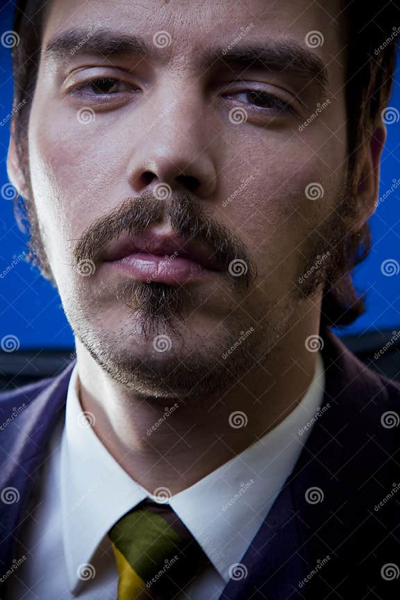 Tired, Grumpy Businessman stock image. Image of blue, touchy - 2074271