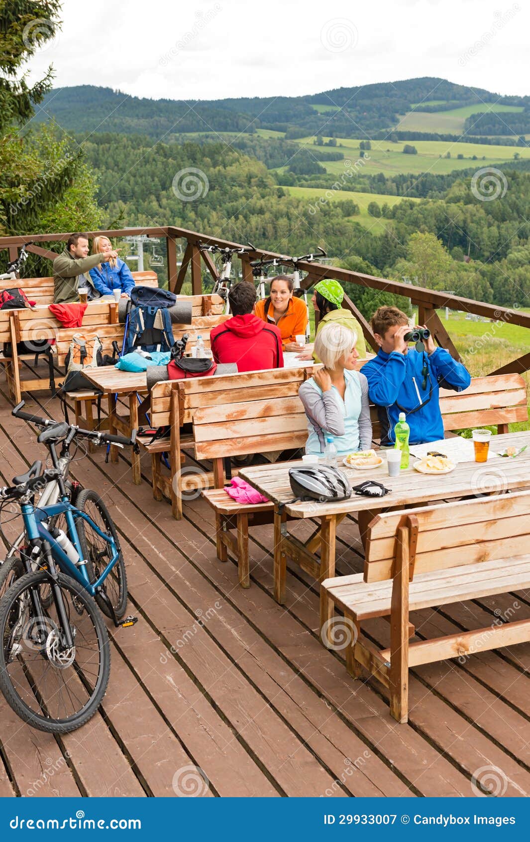 Tired Hikers Resting Mountain Summer Holiday Sport Stock Image - Image ...