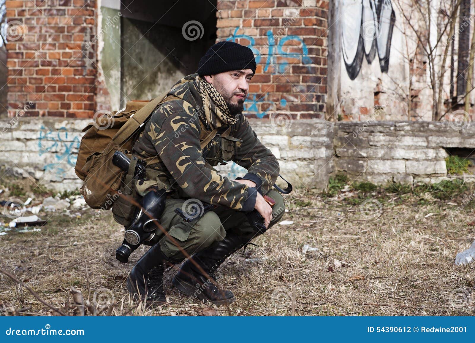 The Tired Hunter Takes the Break Stock Photo - Image of lynching ...