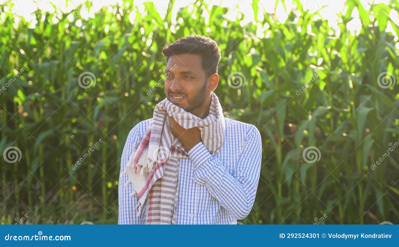 Tired Indian Farmer on His Corn Field Stock Video - Video of production ...