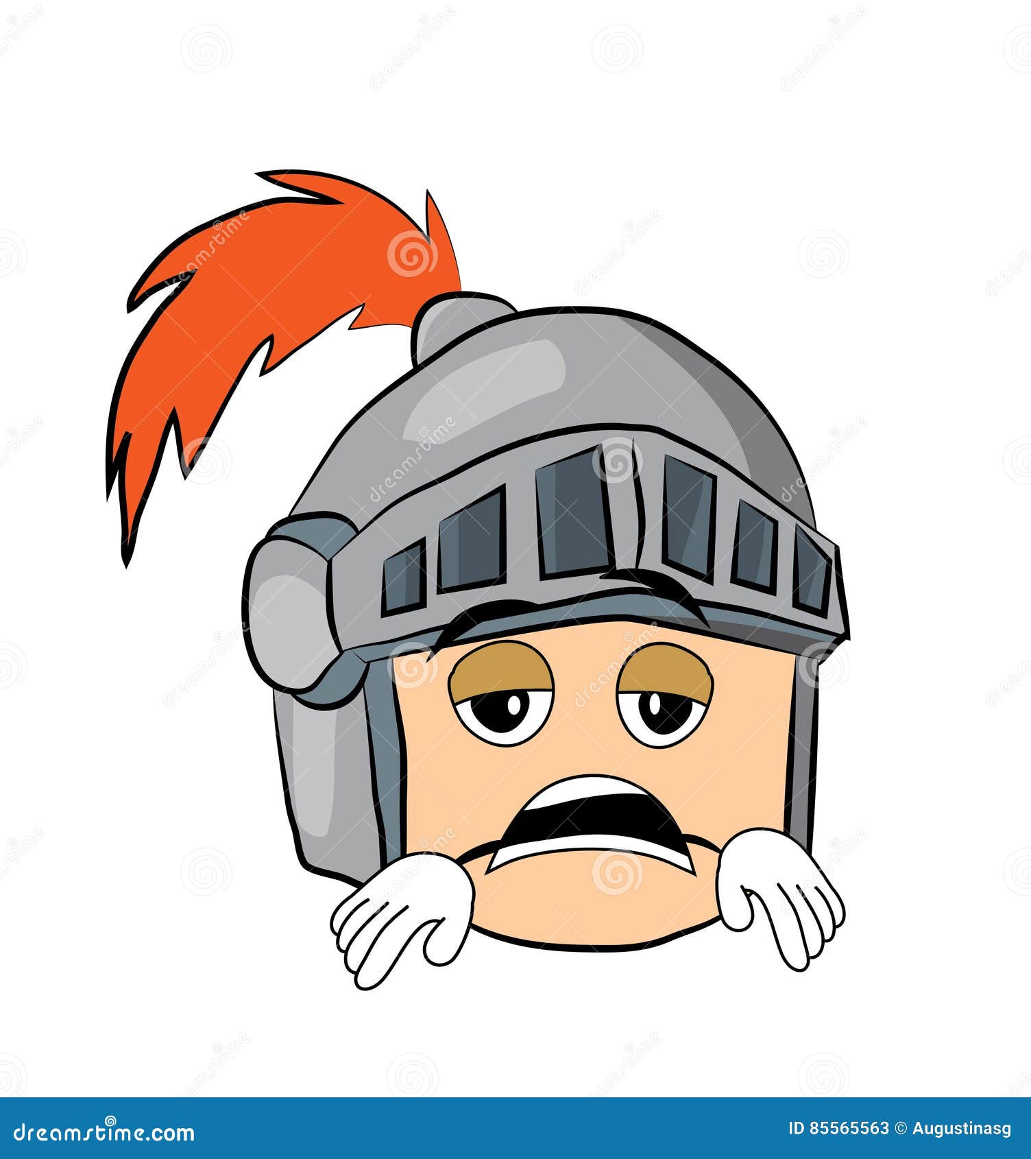 Tired knight head cartoon stock illustration. Illustration of warrior ...