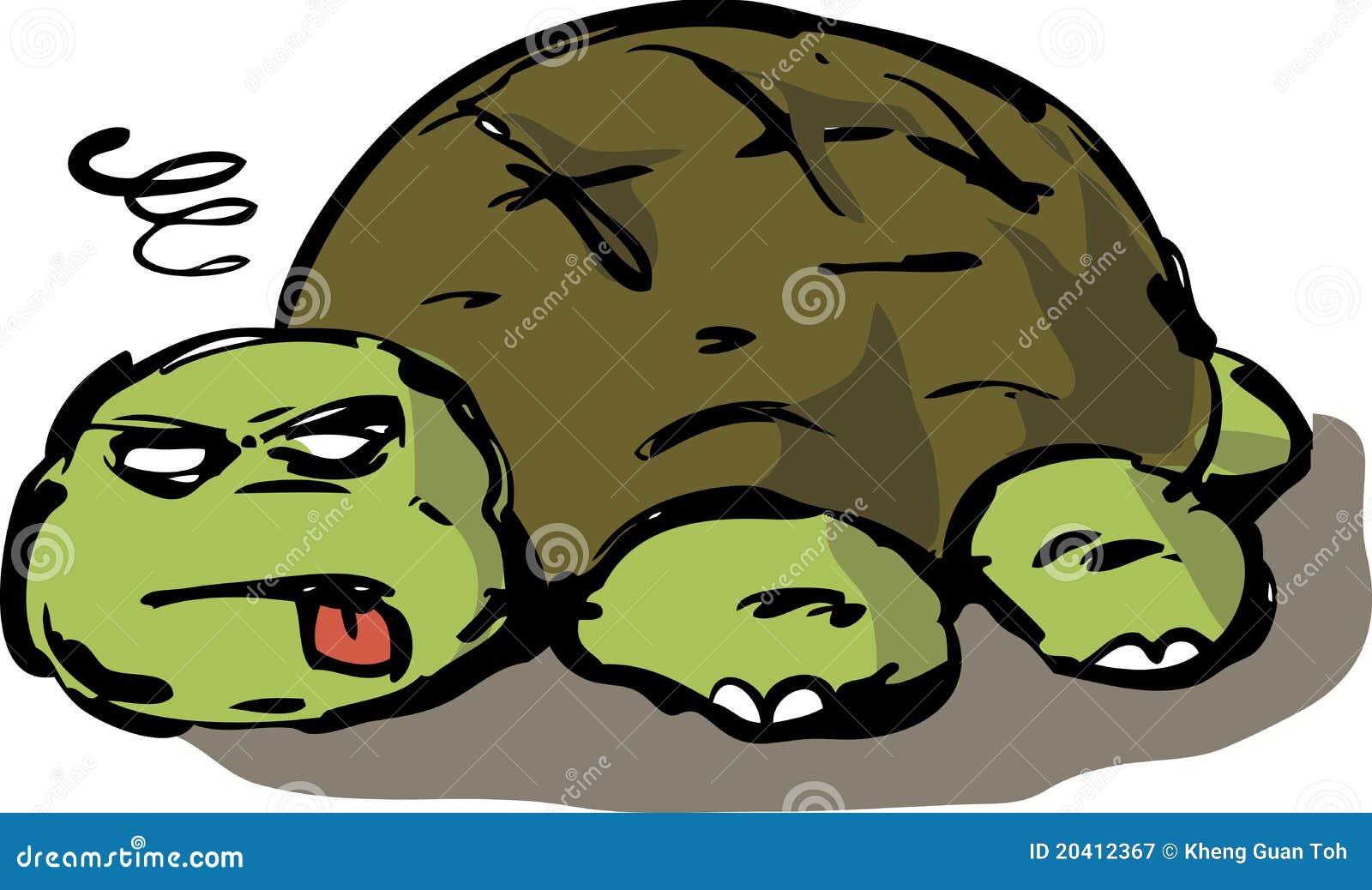 Tired Lazy Turtle Illustration Stock Illustration - Illustration of ...