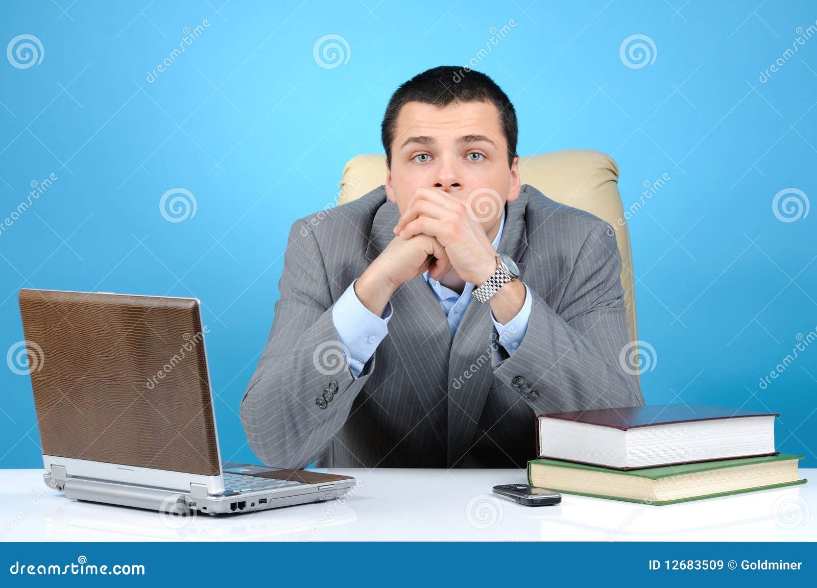 Tired man stock image. Image of busy, adult, communicate - 12683509