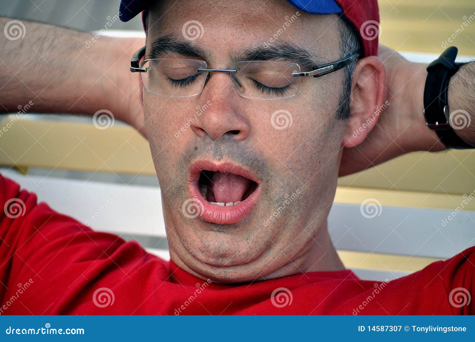 Tired man stock image. Image of fatigue, vacation, relaxing - 14587307