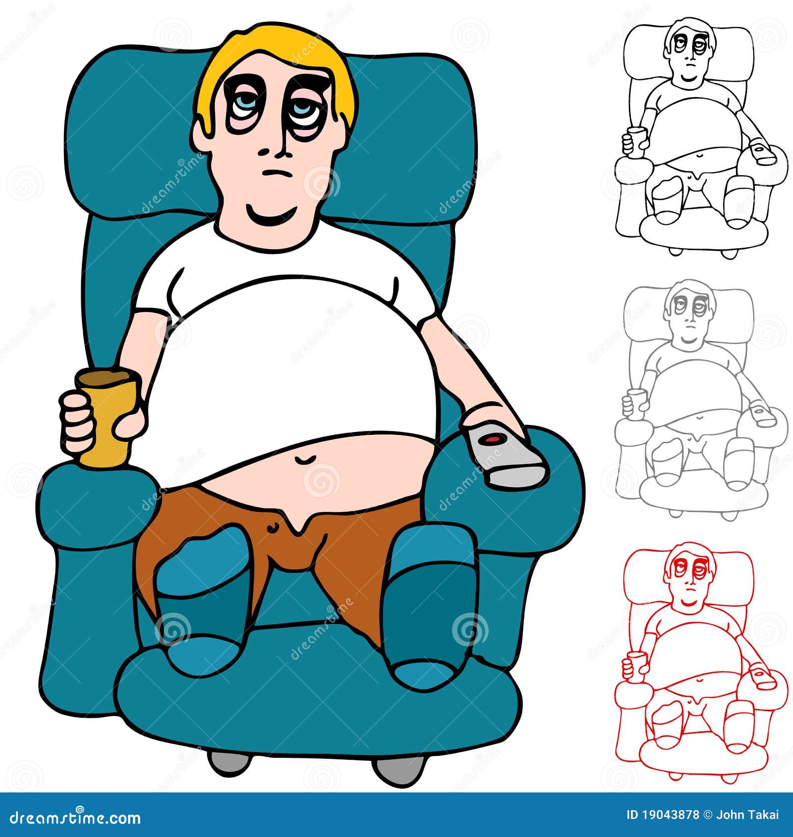 Tired Man Vector Illustration | CartoonDealer.com #19043878