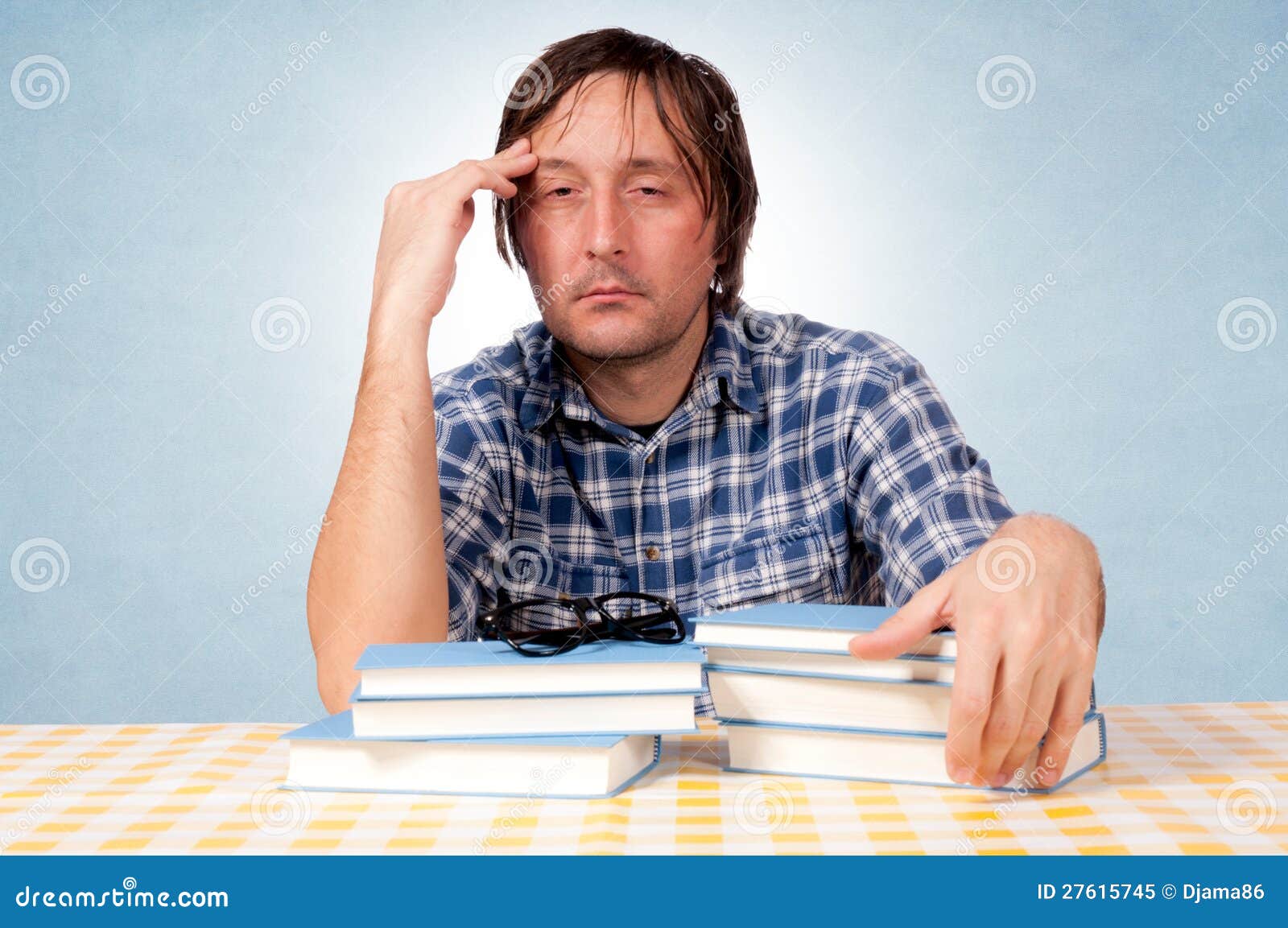 Tired man stock image. Image of shot, lazy, casual, education - 27615745