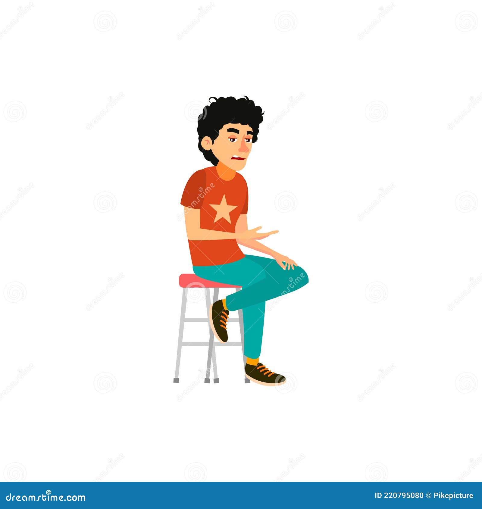 Boring Man Cartoon Vector Illustration | CartoonDealer.com #56380858