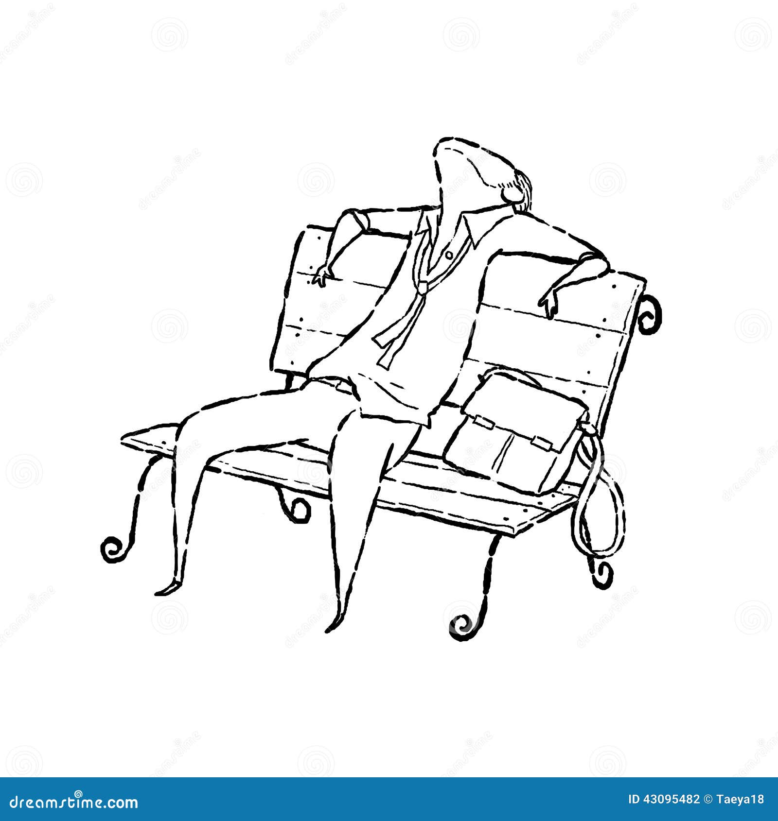 Tired man on chair stock illustration. Illustration of creative - 43095482