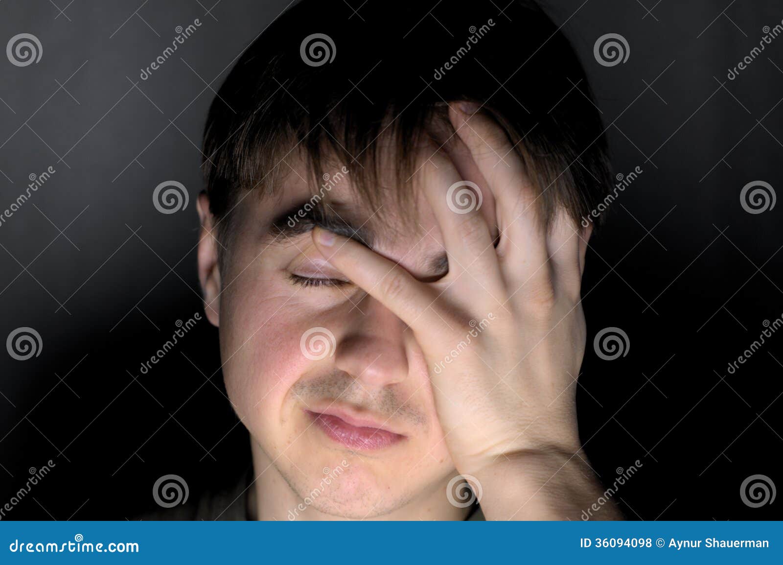 Tired man stock photo. Image of european, room, gloomy - 36094098