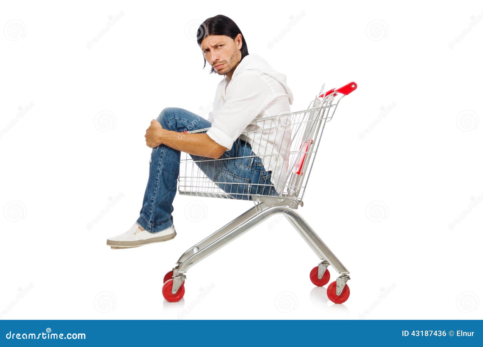 Tired man after shopping stock photo. Image of hypermarket - 43187436
