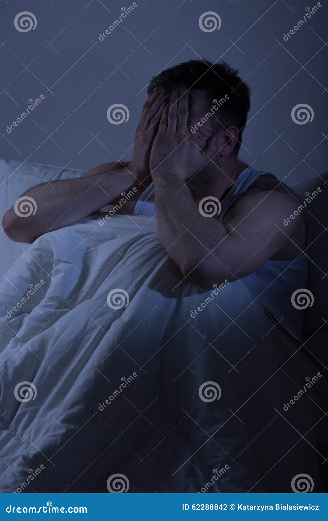 Tired Man with Sleep Problems Stock Photo - Image of sleepy, problems ...