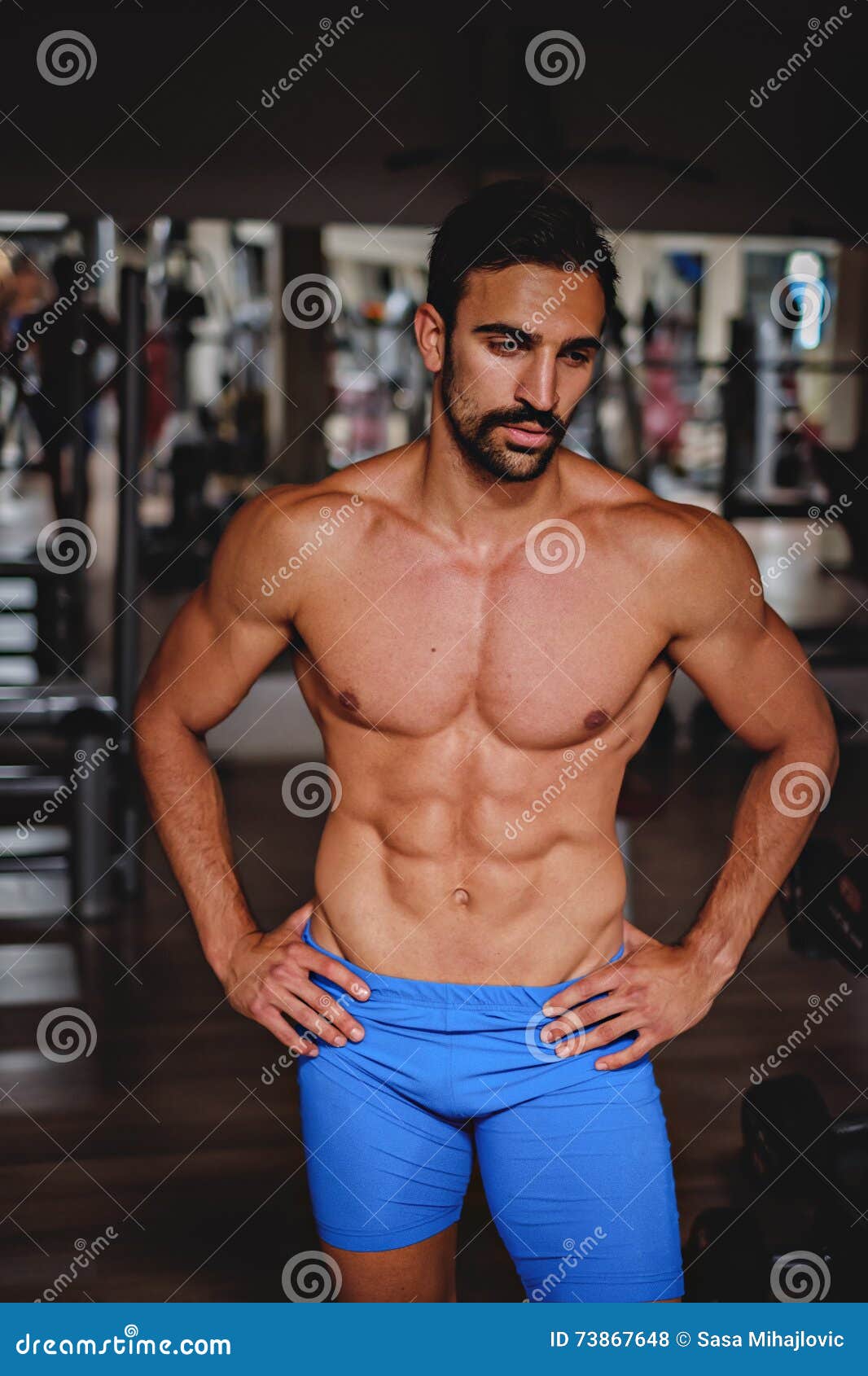 Tired Man Standing in the Gym Stock Photo - Image of fitness, leisure ...