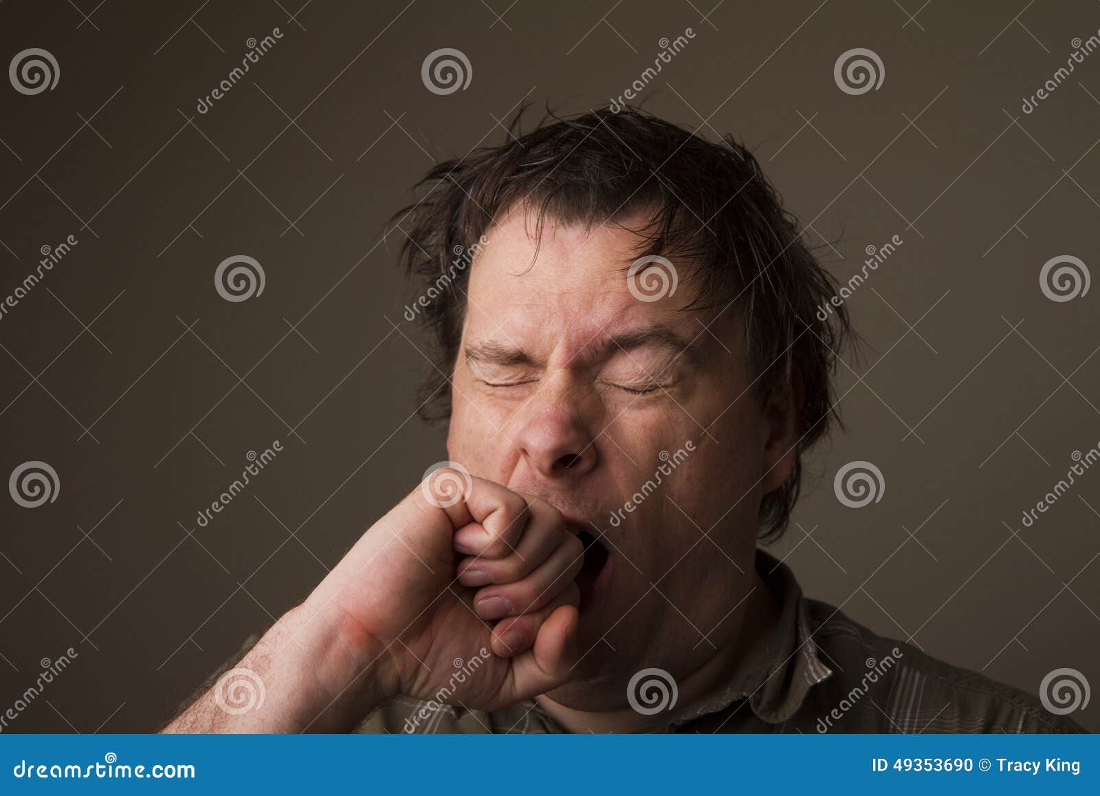 Tired man stock photo. Image of hands, allergic, dirty - 49353690