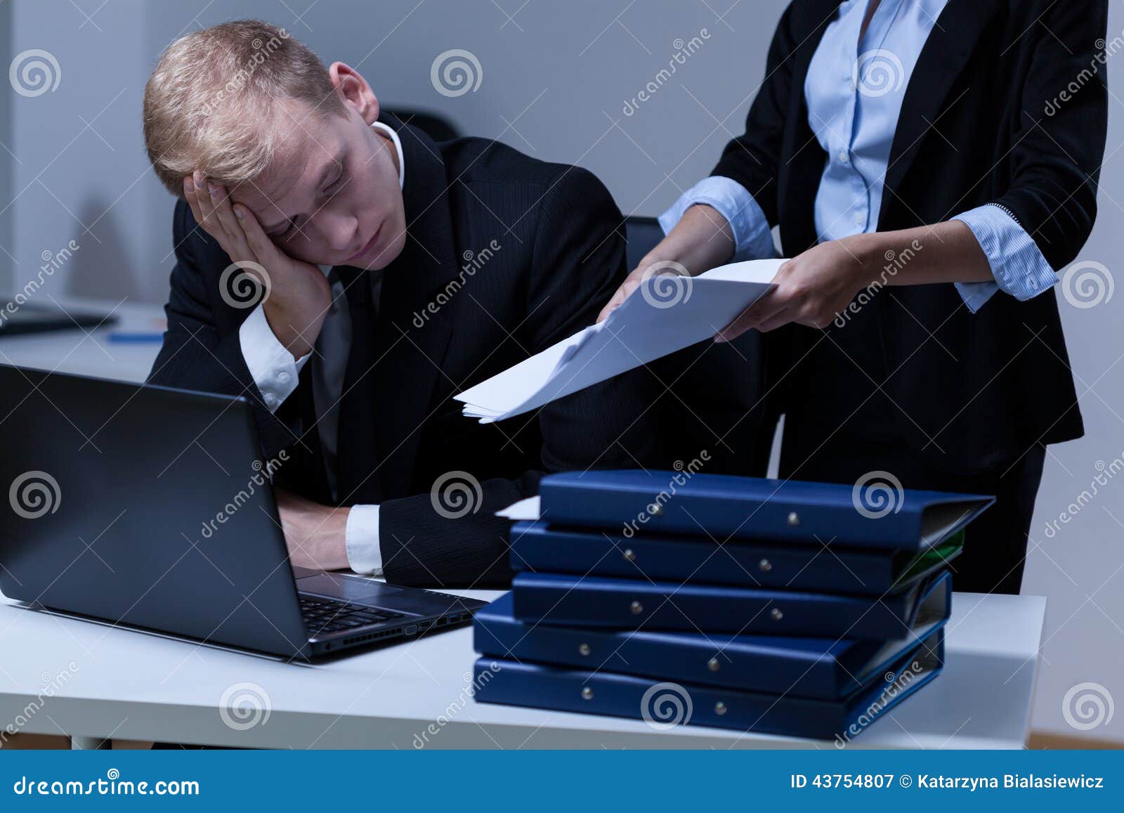 Tired man working overtime stock image. Image of tired - 43754807