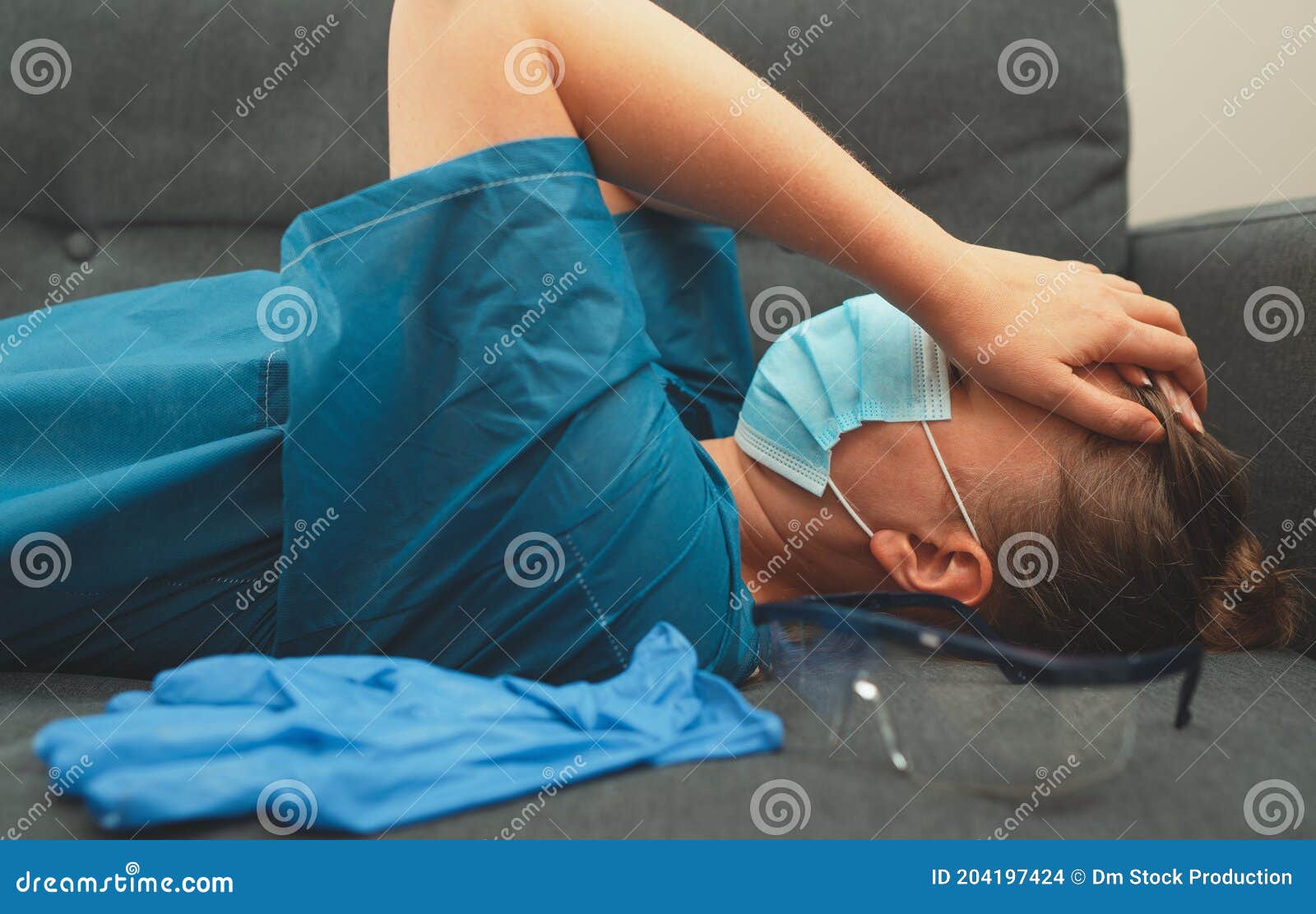 Tired medical worker stock photo. Image of medical, depression - 204197424