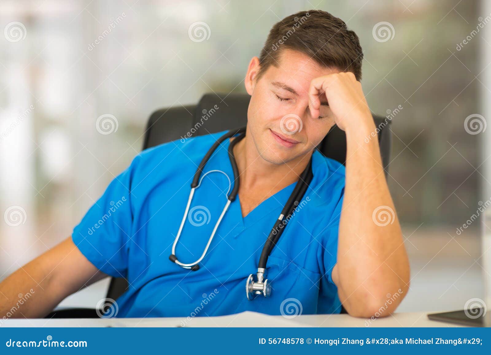 Tired medical worker stock photo. Image of good, medic - 56748578