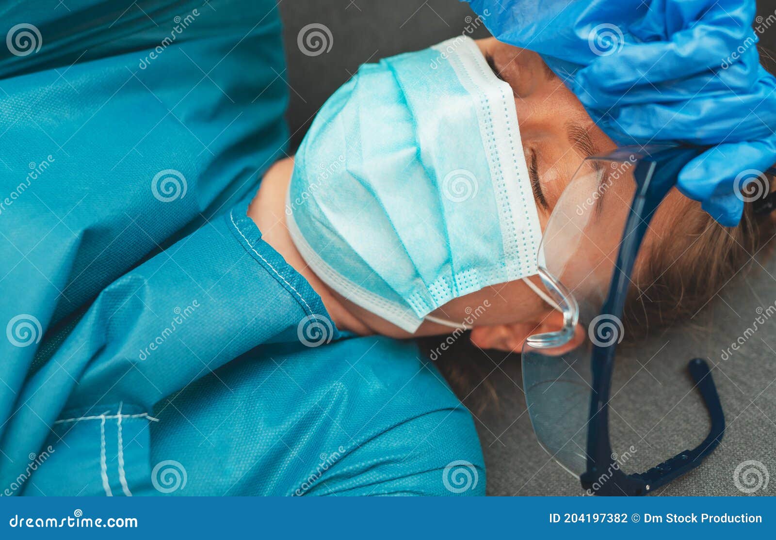 Tired medical worker stock photo. Image of nurse, practitioner - 204197382