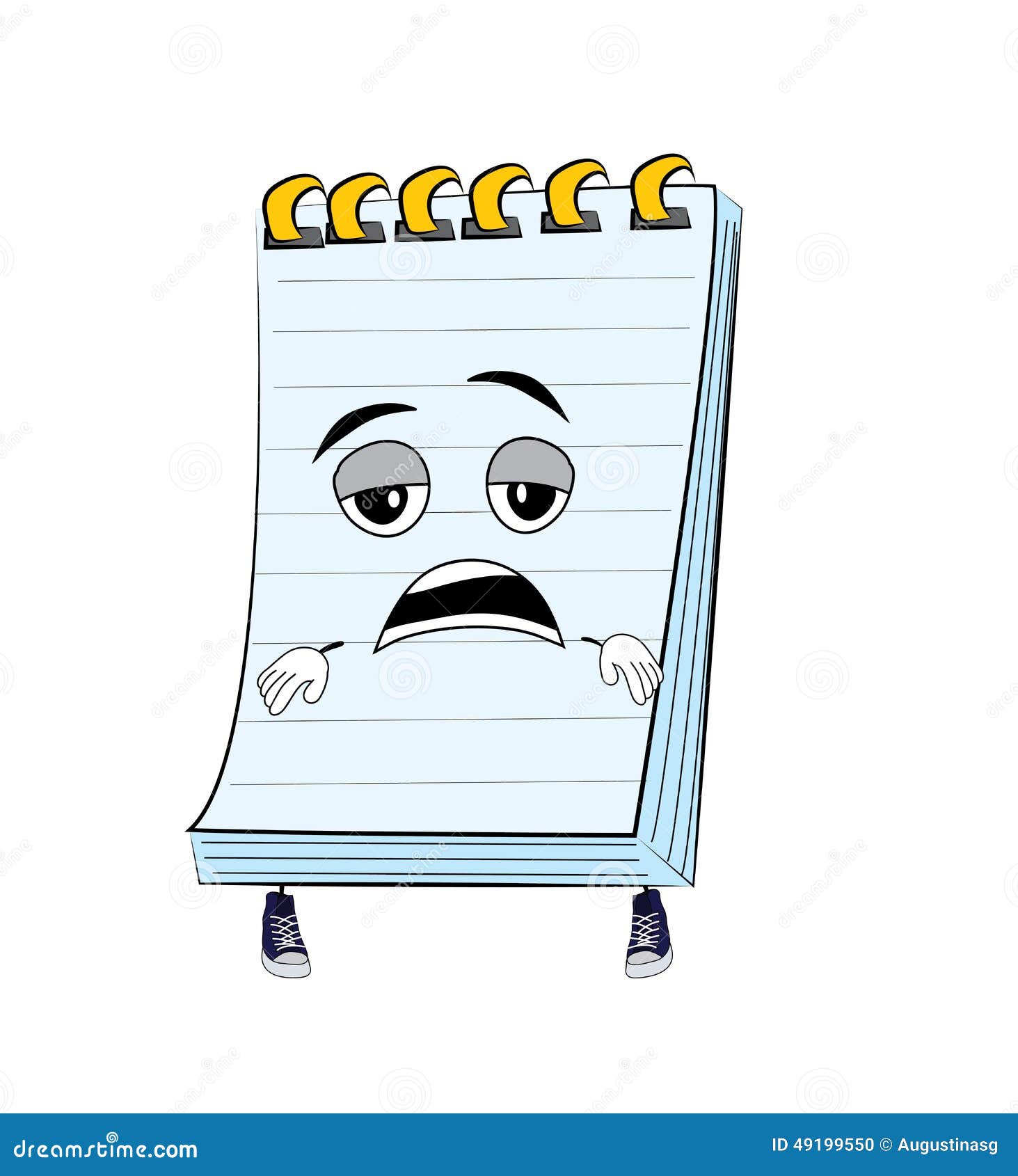 Tired notes cartoon stock illustration. Illustration of notes - 49199550