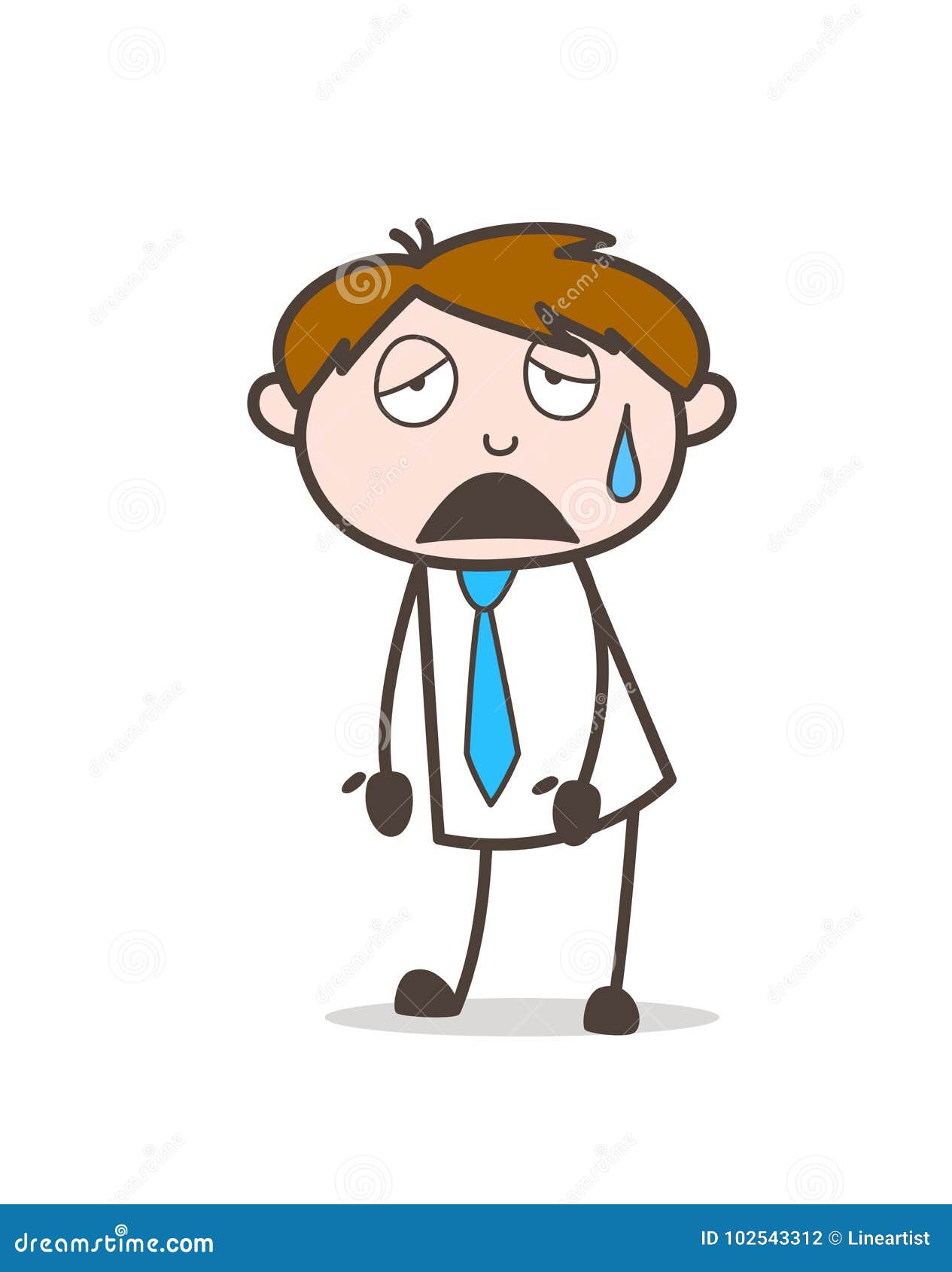 Tired Office Employee Character Vector Stock Illustration ...