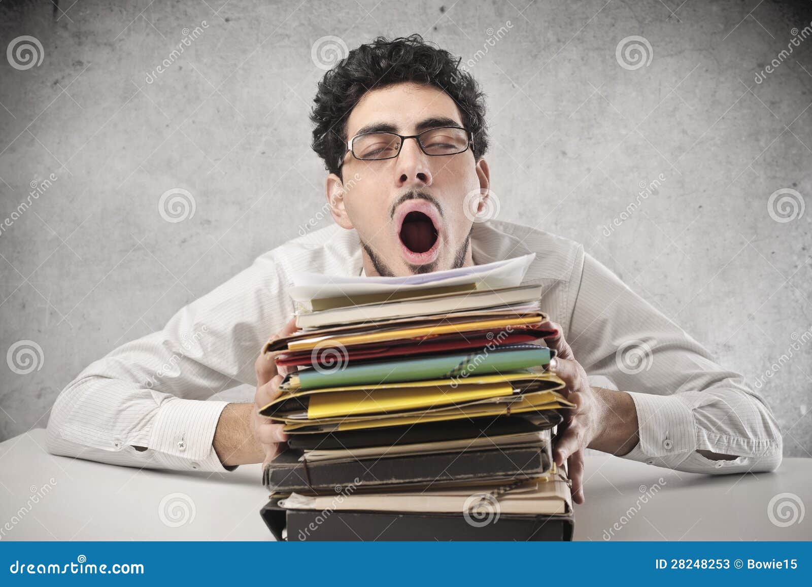Tired Office Worker stock image. Image of school, portrait - 28248253