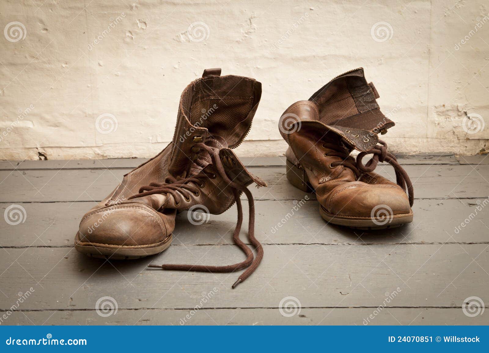 Old Leather Boots stock image. Image of boot, footwear - 24070851