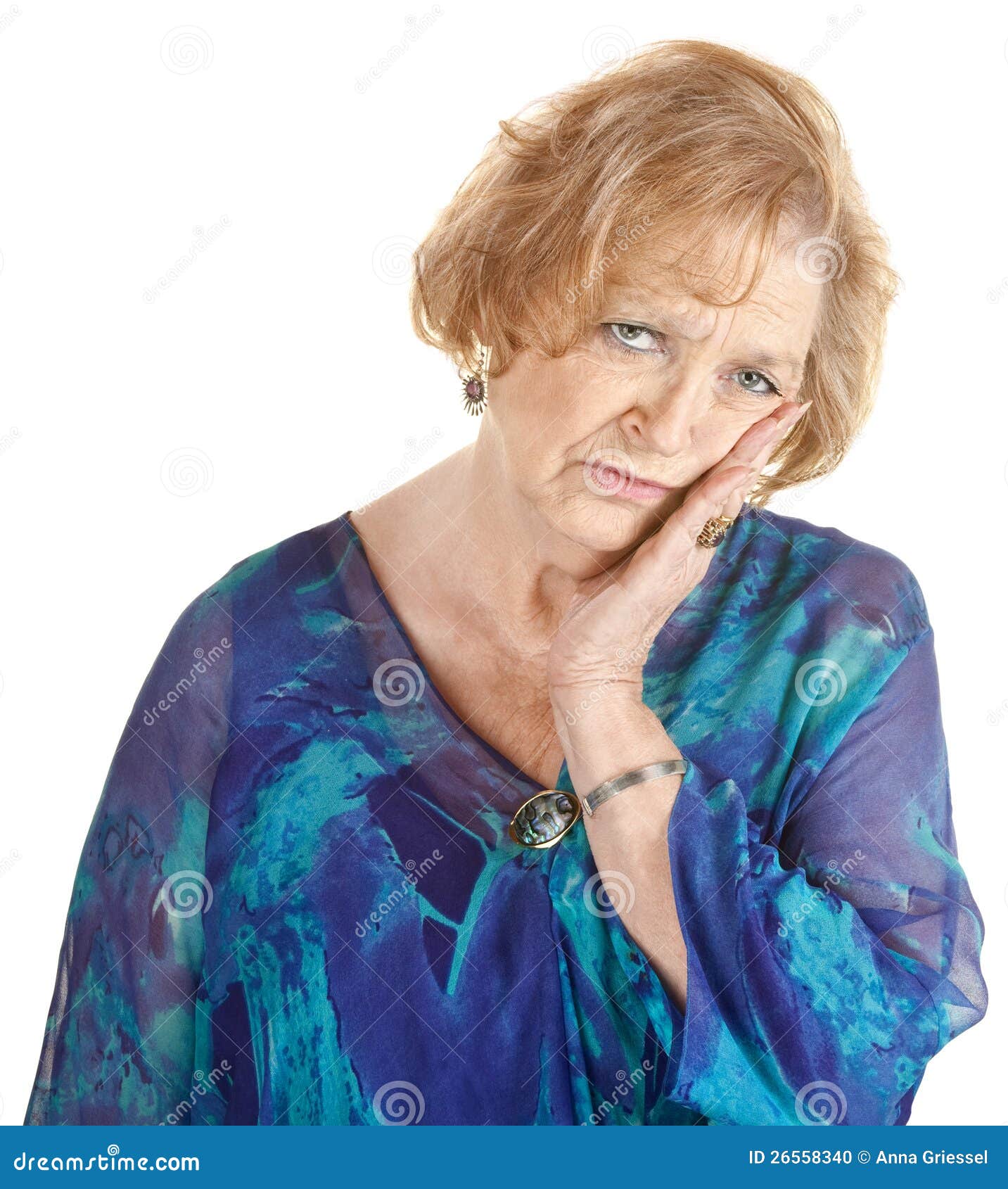 Tired Older Woman stock photo. Image of illness, mourning - 26558340