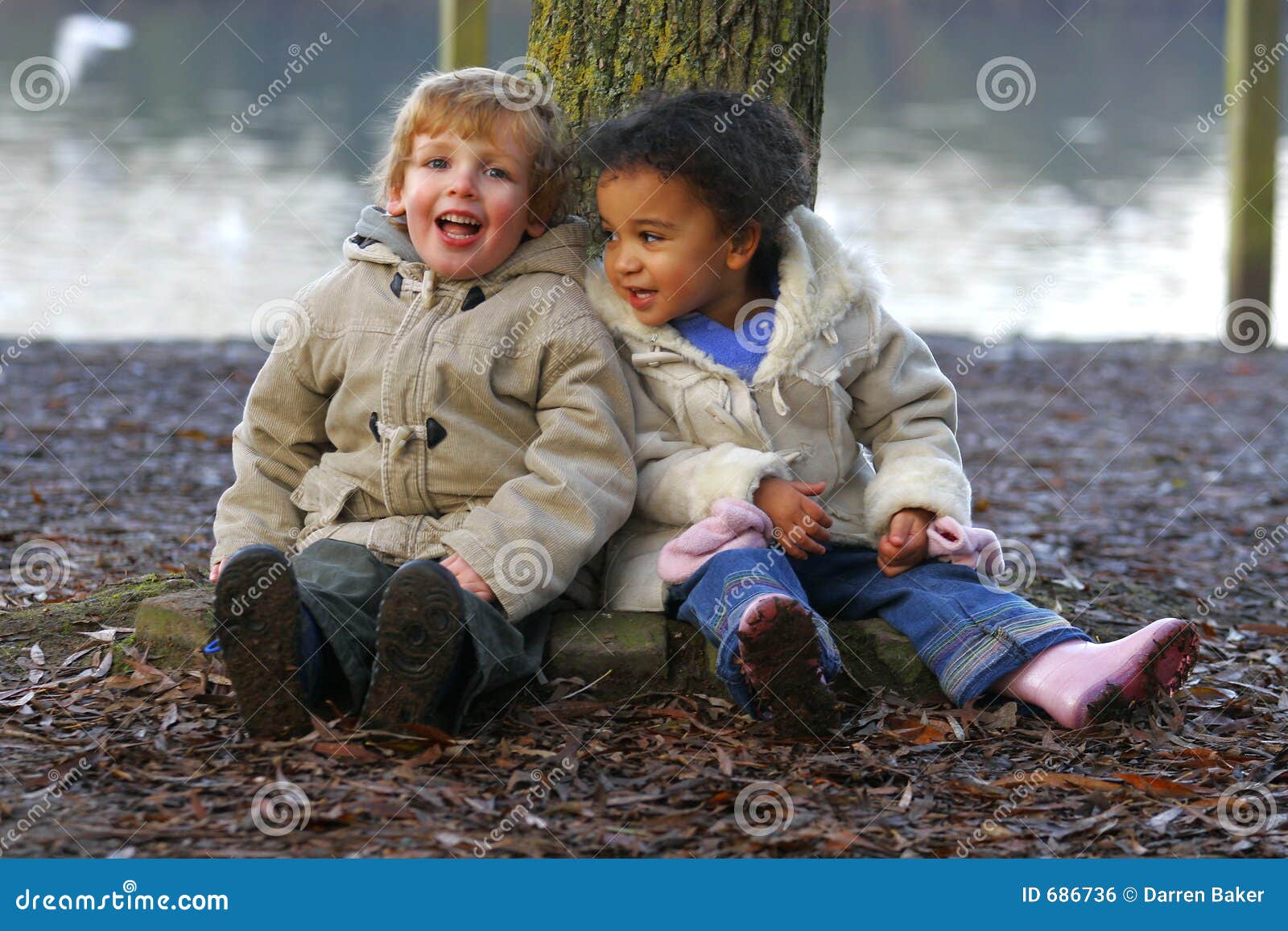 Tired Out Together stock photo. Image of enjoyment, cousins - 686736