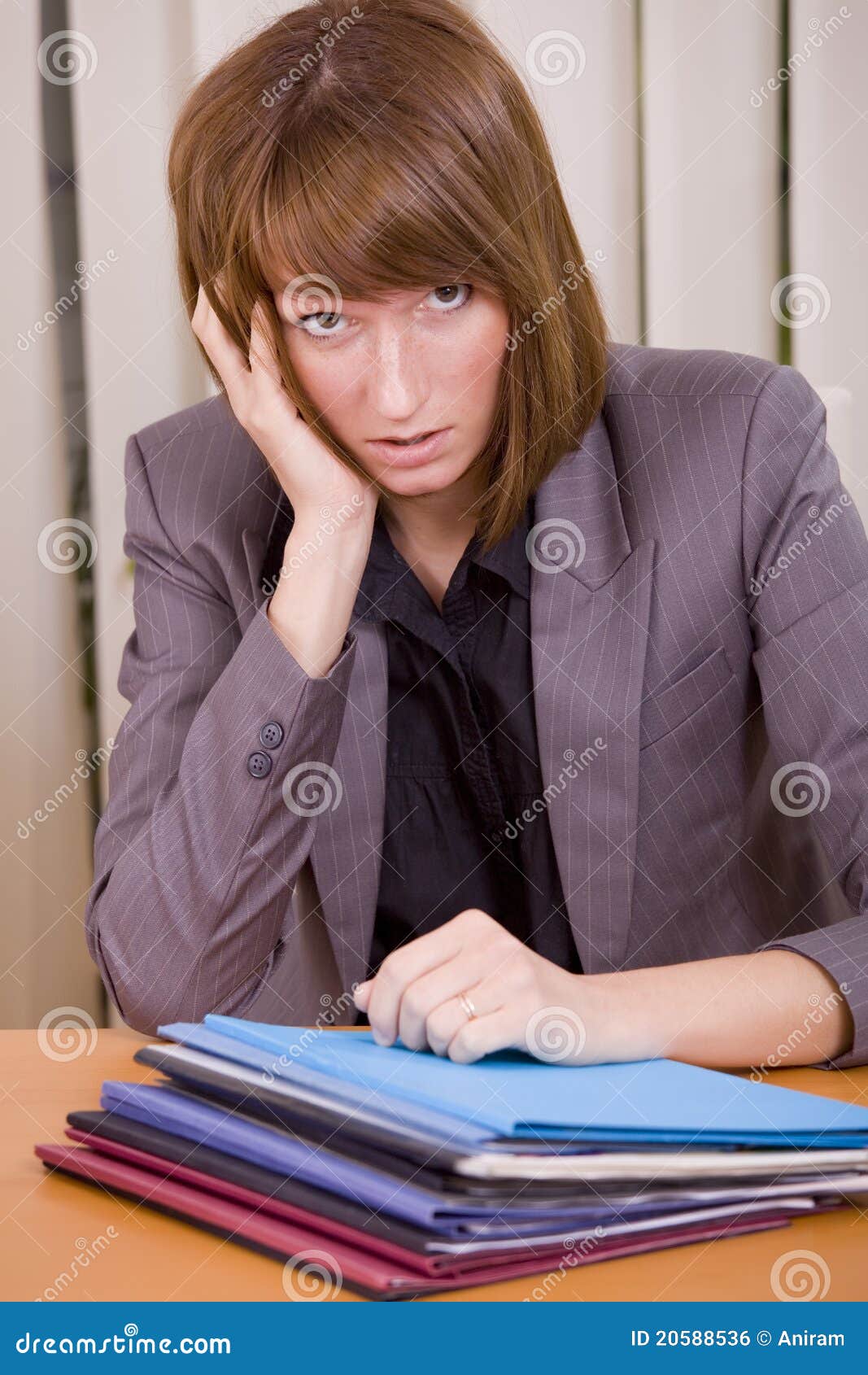 Tired and overworked stock photo. Image of secretary - 20588536