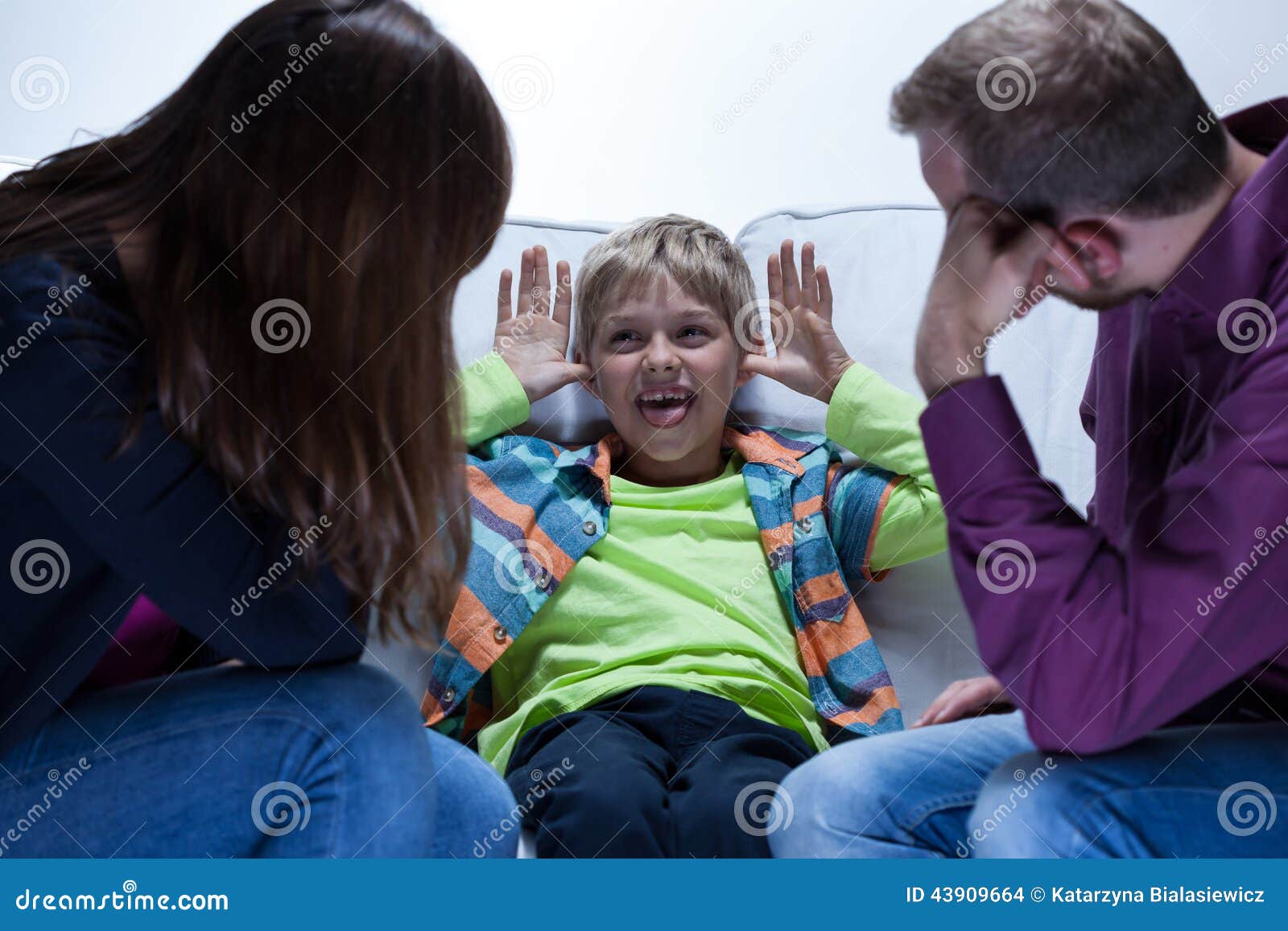 Tired Parents with Educational Problems Stock Photo - Image of mother ...