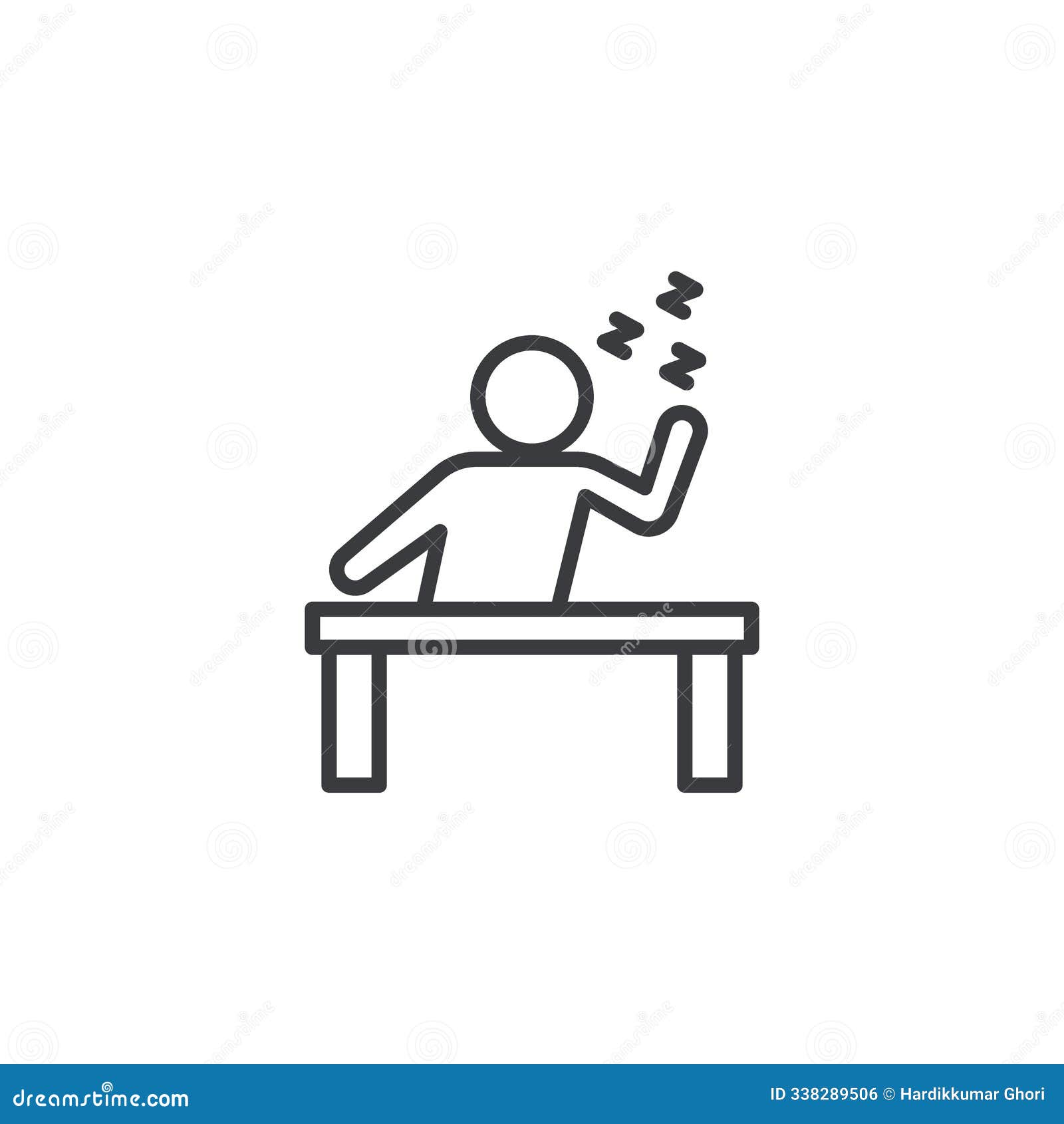 Tired Person With Chronic Fatigue Syndrome, Vector Cartoon Stick Figure ...