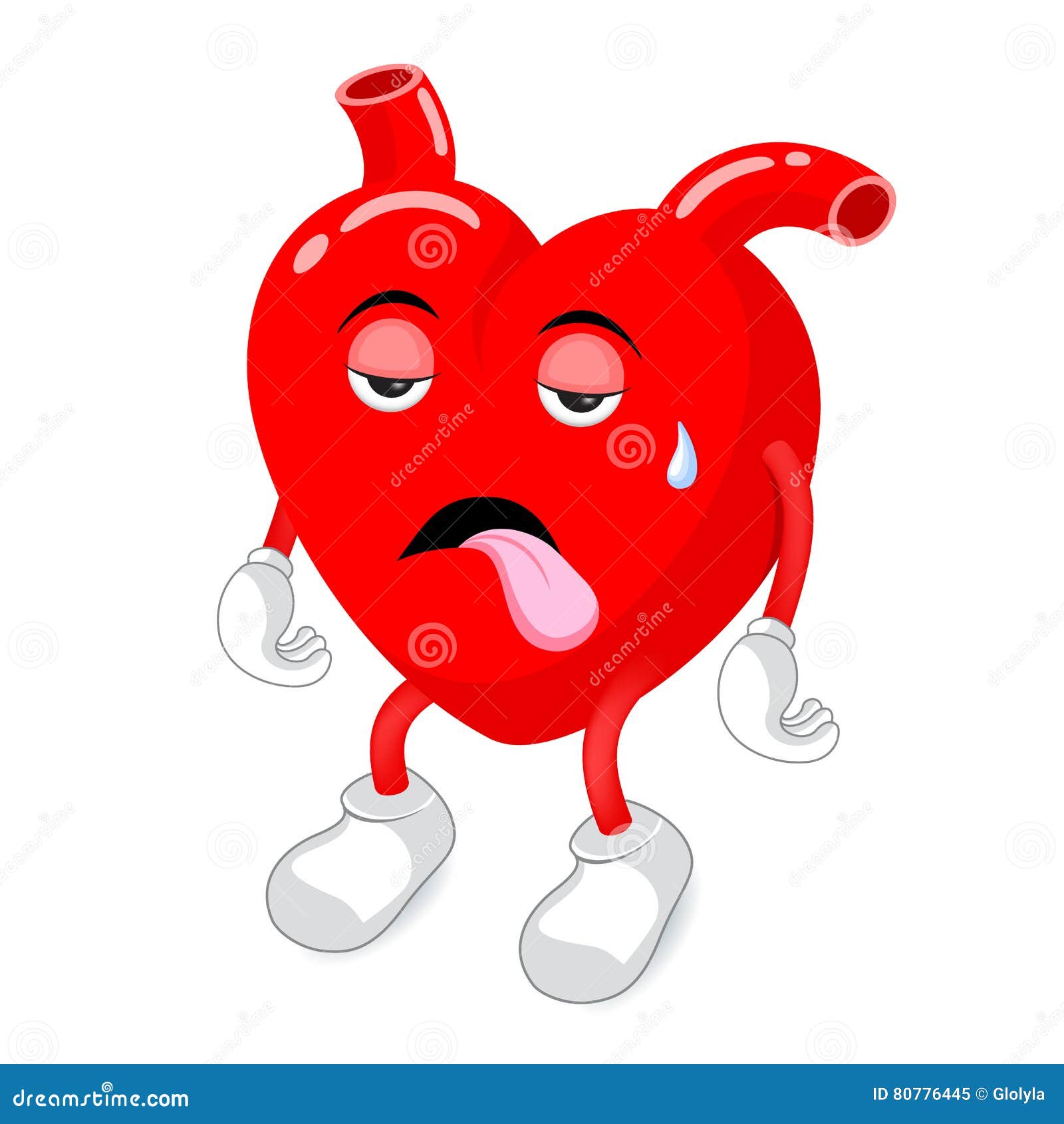 Exhausted Mascot Vector Illustration | CartoonDealer.com #31319120