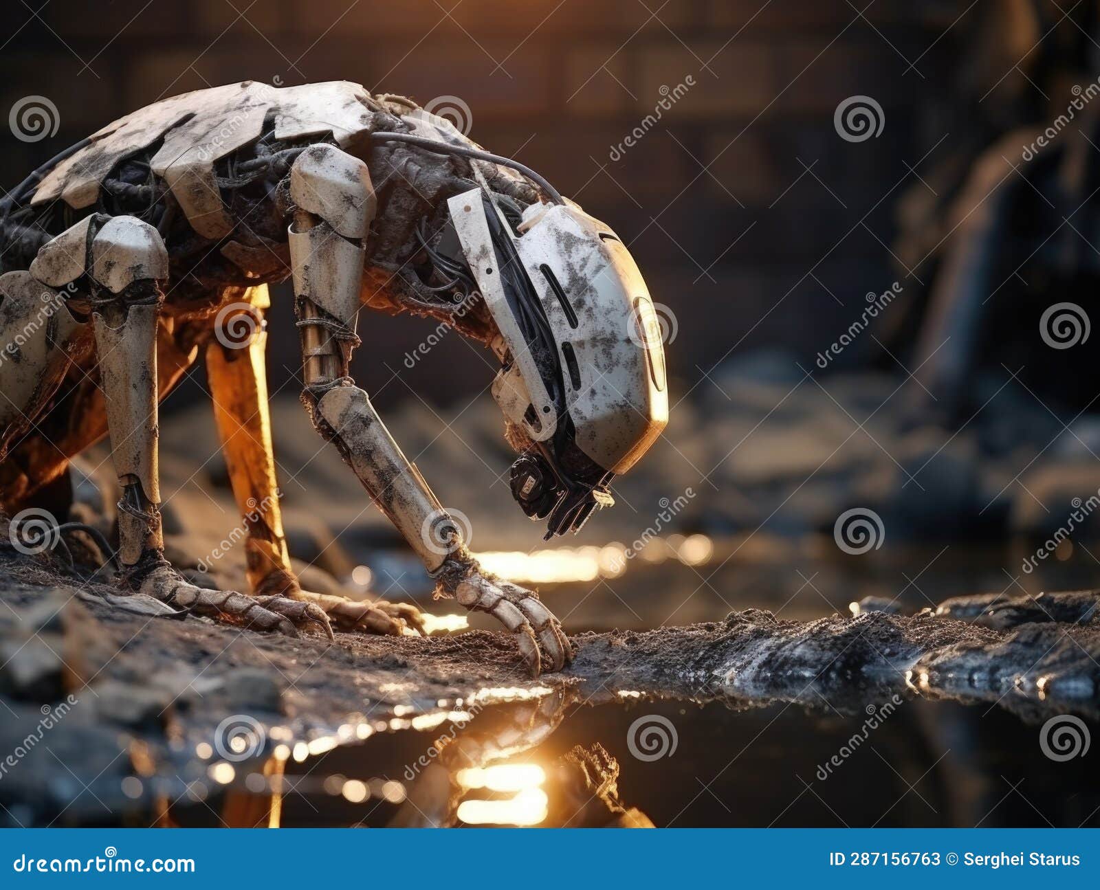 Tired Robot Humanoid Mascot Vector Cartoon Illustration | CartoonDealer ...