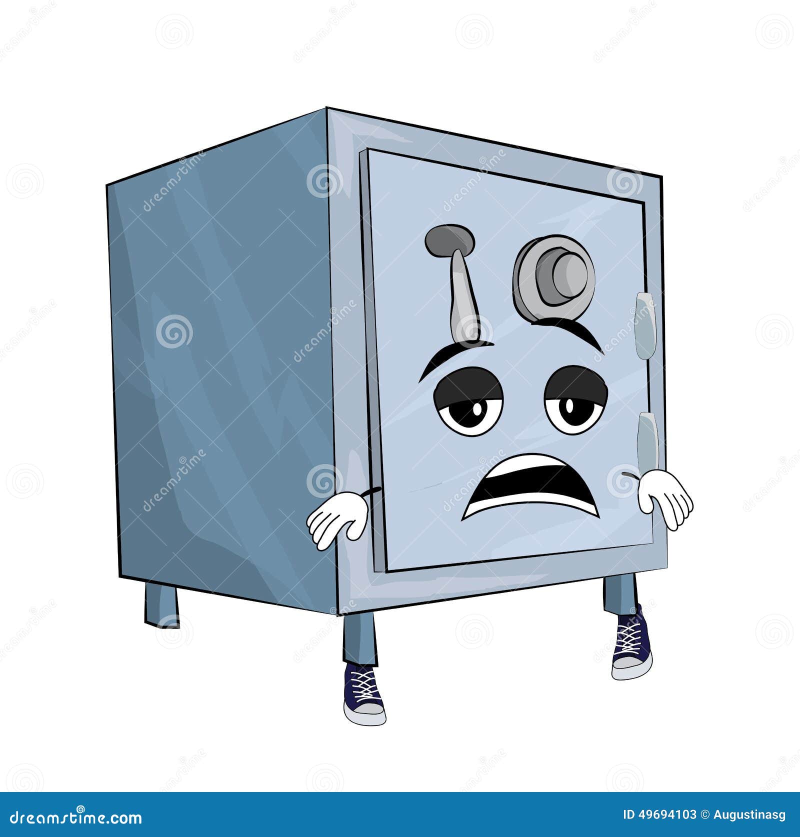 Tired safe cartoon stock illustration. Illustration of heavy - 49694103