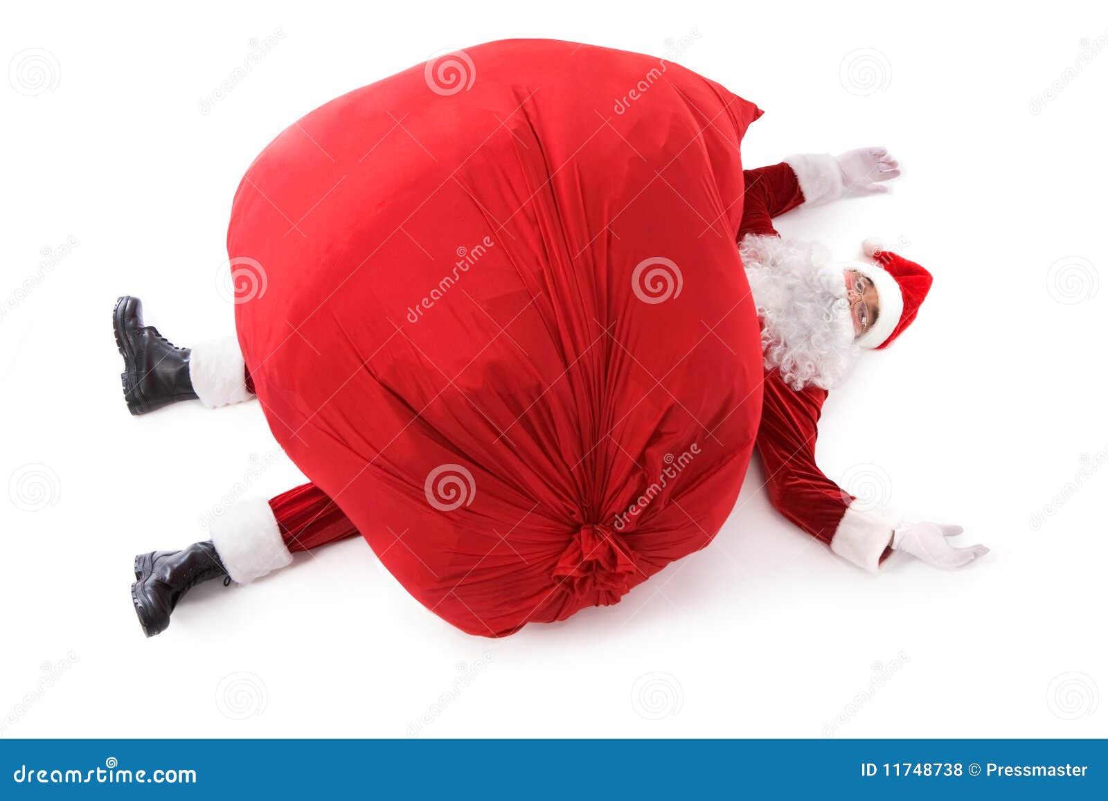 Tired Santa stock photo. Image of gift, occasion, newyear - 11748738