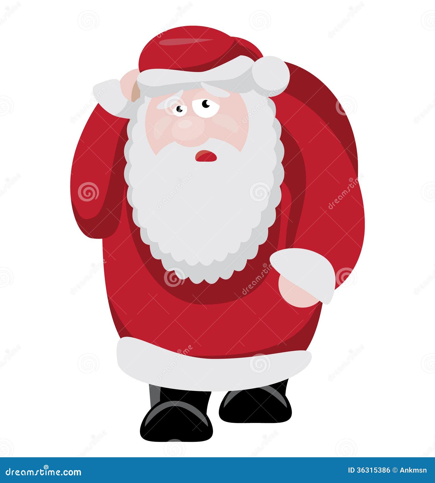 Tired Santa after New Years Celebration Stock Vector - Illustration of ...