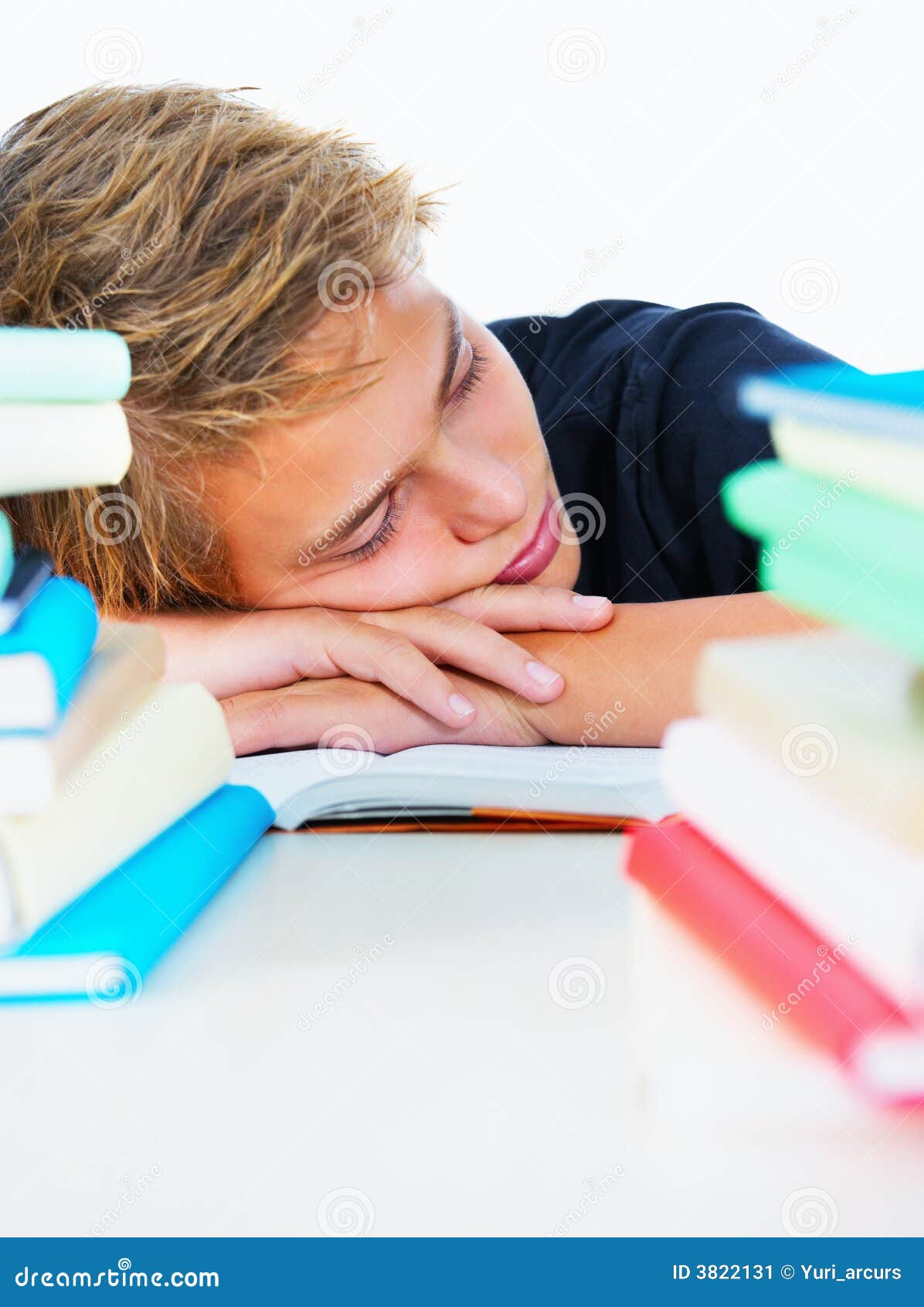 Tired of school. stock image. Image of natural, bored - 3822131