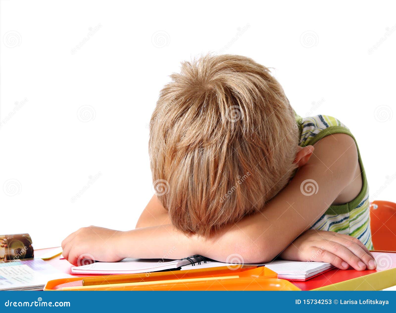 Tired school boy stock image. Image of childhood, student - 15734253