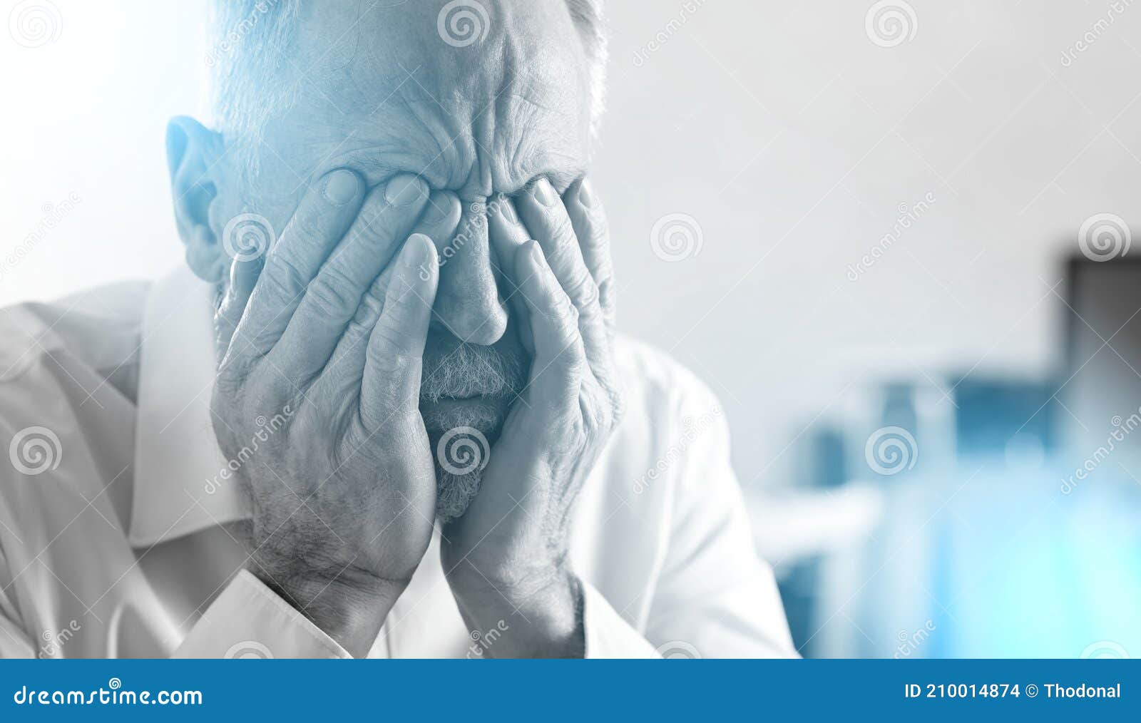 Tired Senior Businessman; Light Effect Stock Photo - Image of stress ...