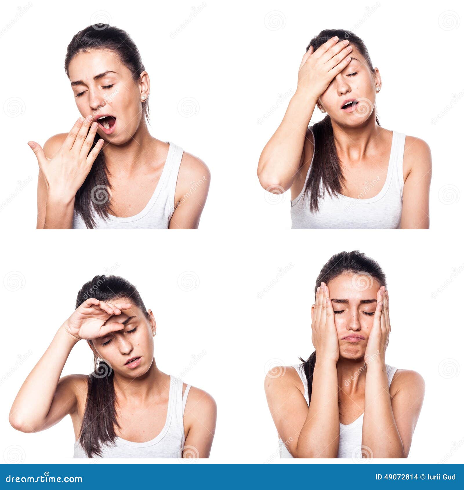 Tired, Sleepy Girl Composite Stock Photo - Image of portrait, orange ...